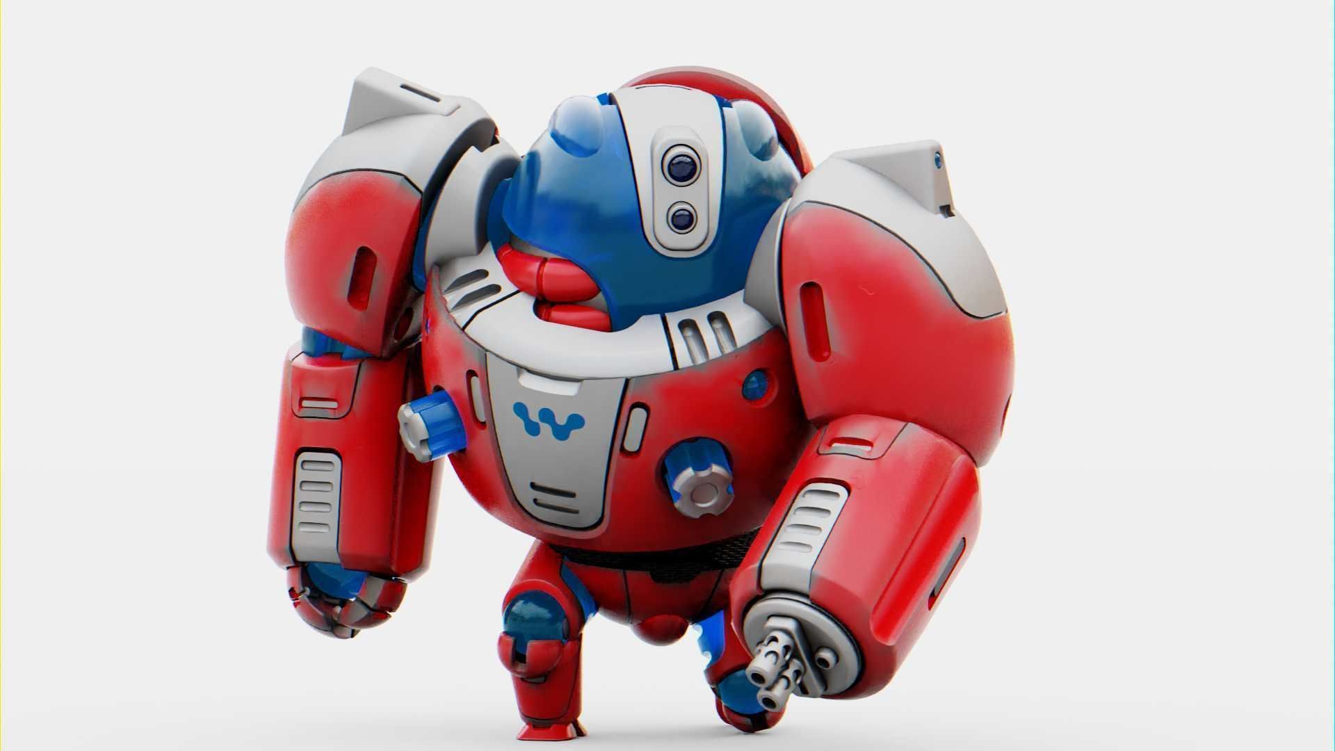 ASTRONAUT BOT ARES-B RIGGED 3D model rigged | CGTrader