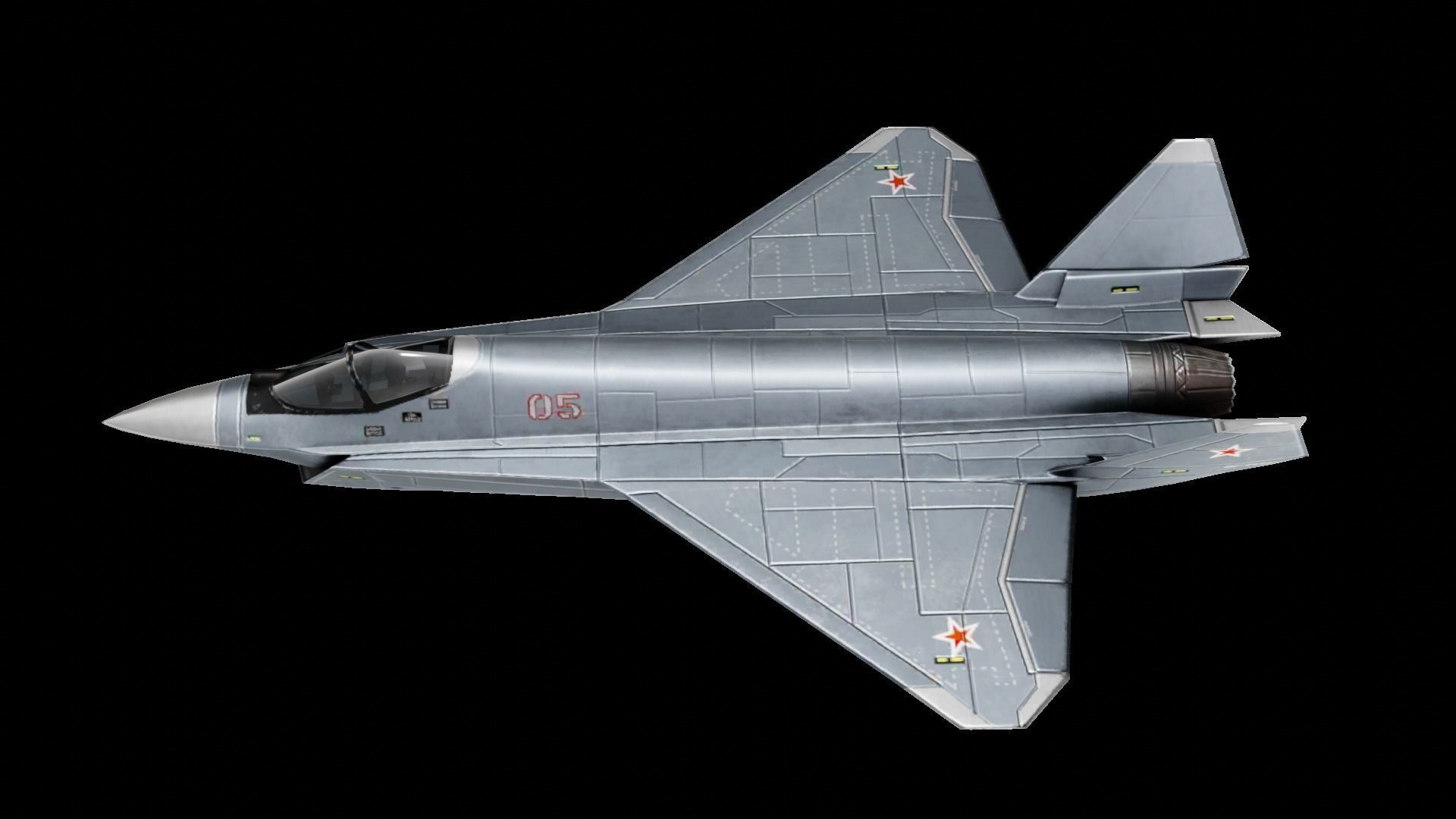 3D model Sukhoi Su-75 Checkmate Russian Concept Strike Fighter VR / AR ...