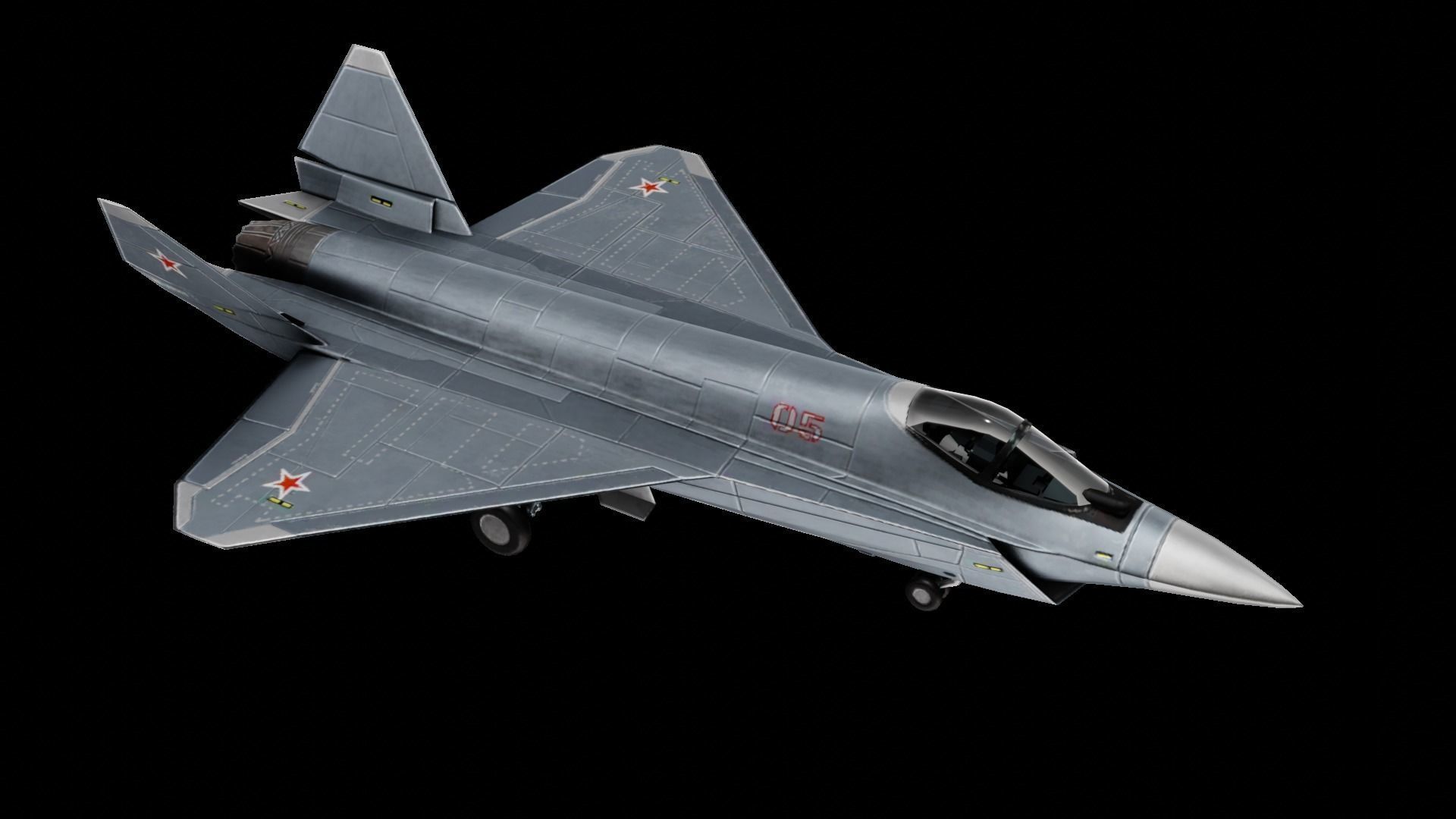 3D model Sukhoi Su-75 Checkmate Russian Concept Strike Fighter VR / AR ...