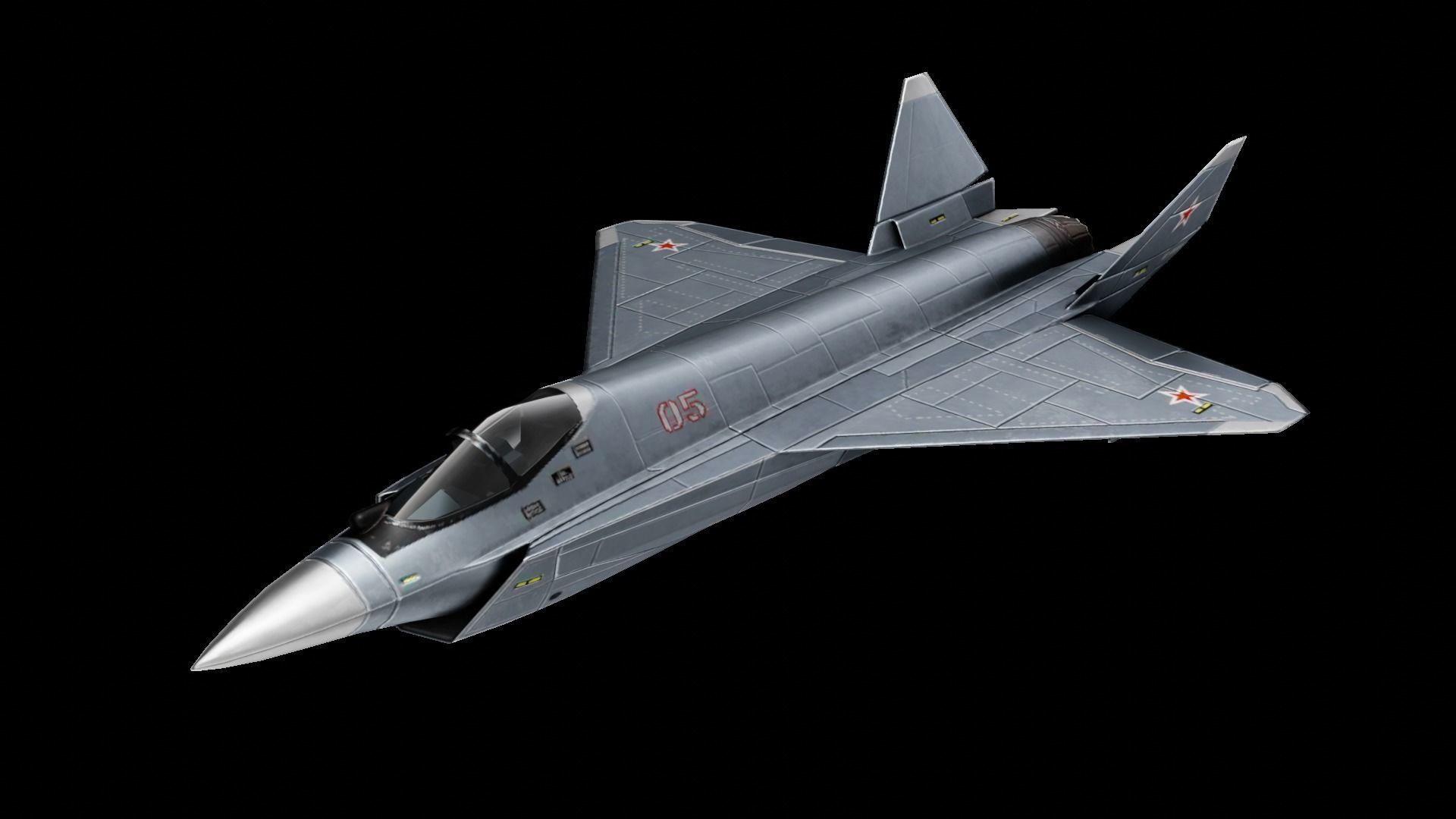 3D model Sukhoi Su-75 Checkmate Russian Concept Strike Fighter VR / AR ...