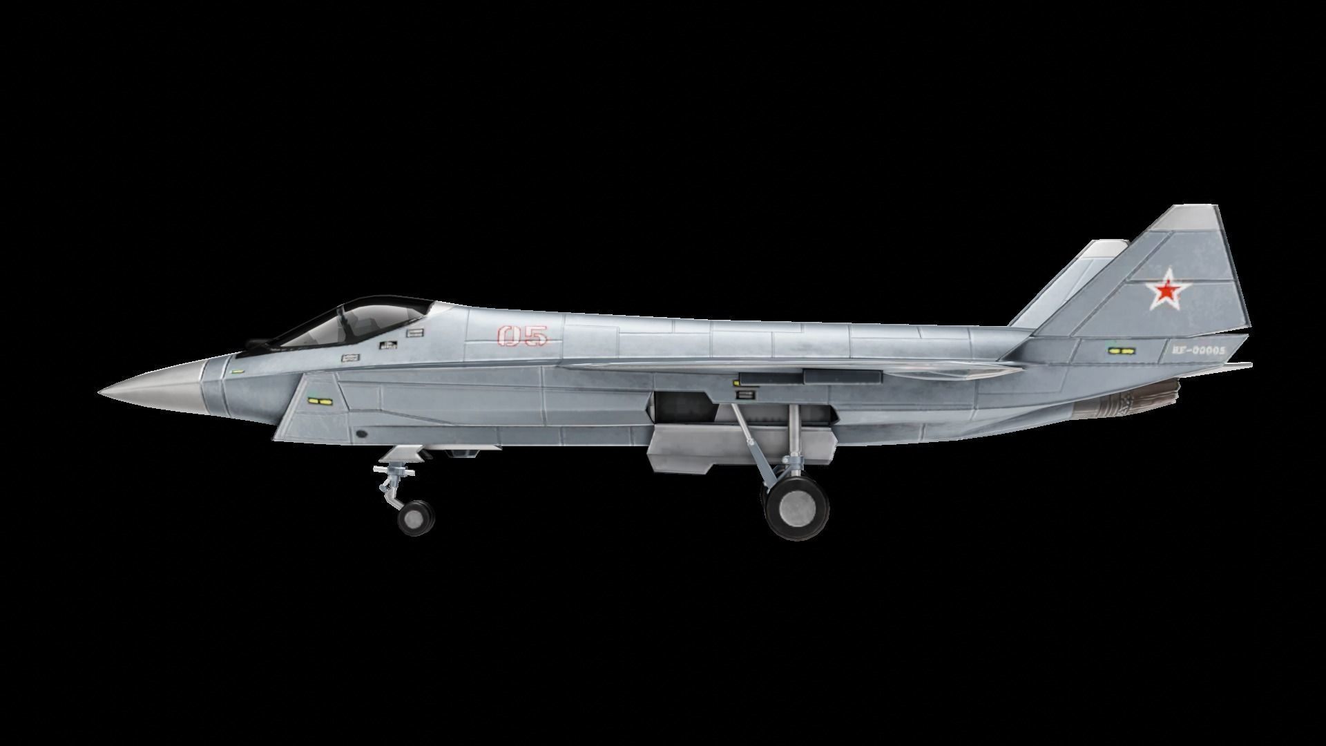 3D model Sukhoi Su-75 Checkmate Russian Concept Strike Fighter VR / AR ...