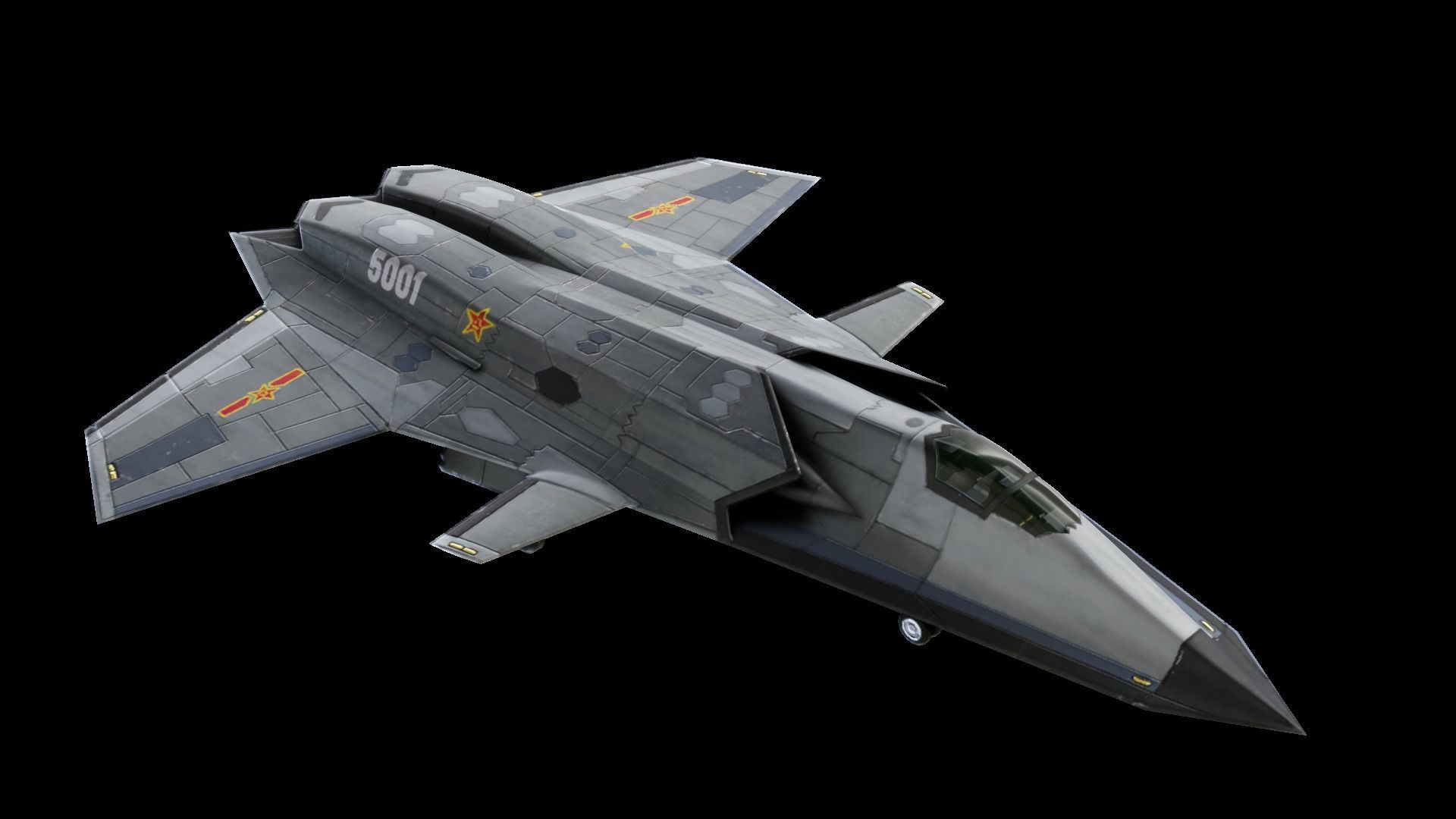 3D model J-50 Trident Chinese Concept Fighter VR / AR / low-poly | CGTrader