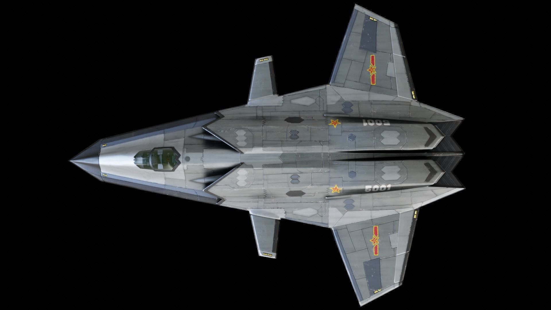 3D model J-50 Trident Chinese Concept Fighter VR / AR / low-poly | CGTrader