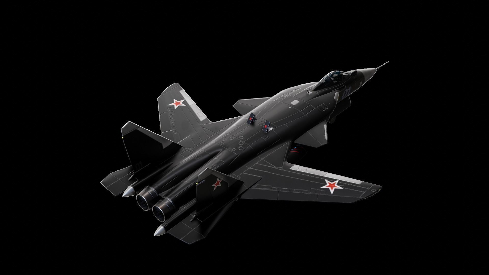 3D model Sukhoi Su-47 Russian Strike Fighter VR / AR / low-poly | CGTrader