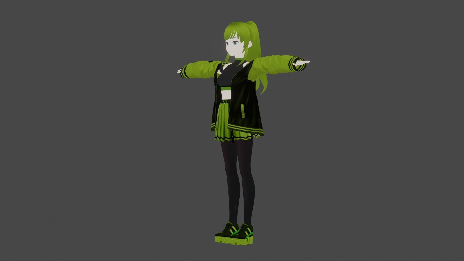 3D model VROID STUDIO 3D CHARACTER ANIME CUTE GIRL VR / AR / low-poly ...