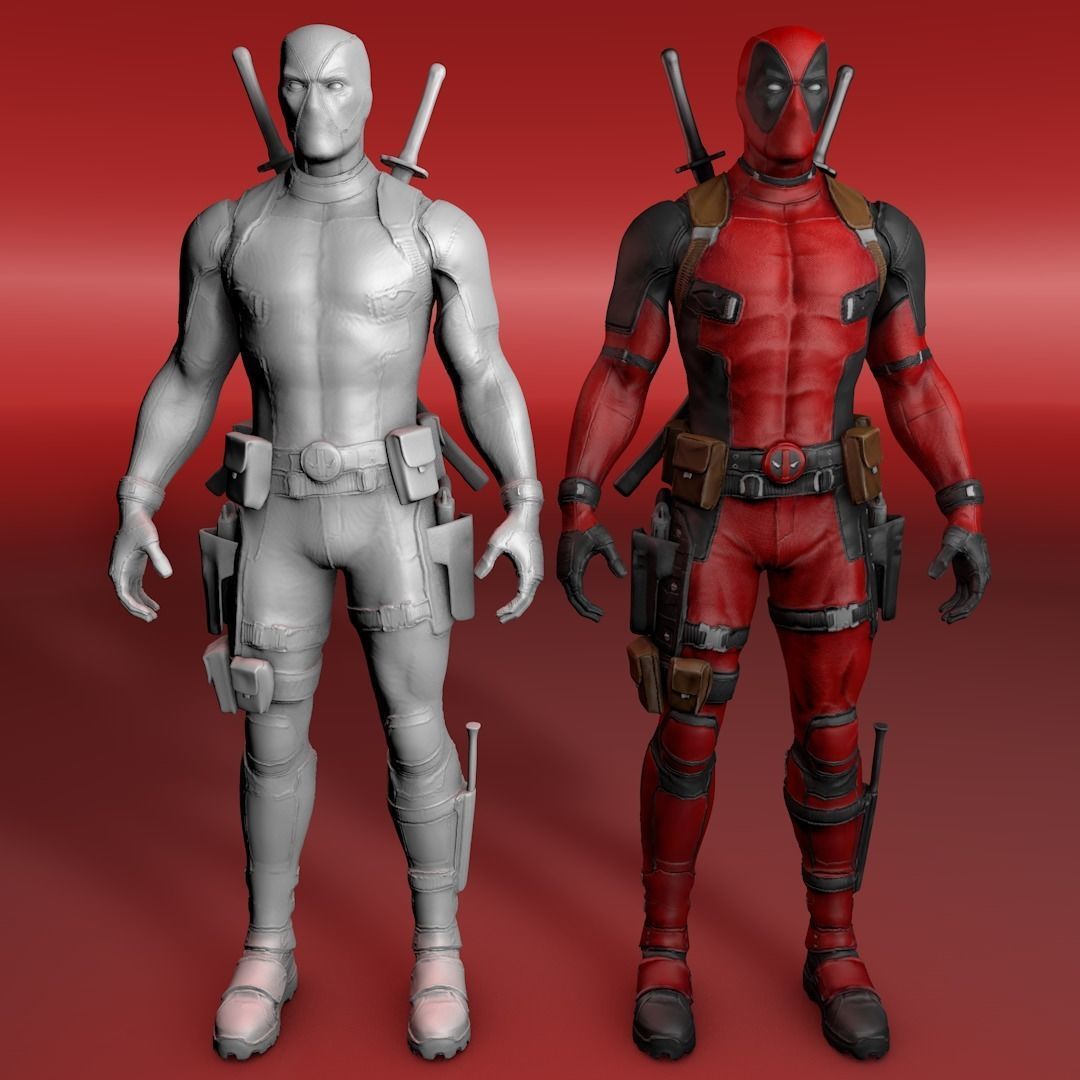 Deadpool 3d Printable STL 3D model 3D printable | CGTrader