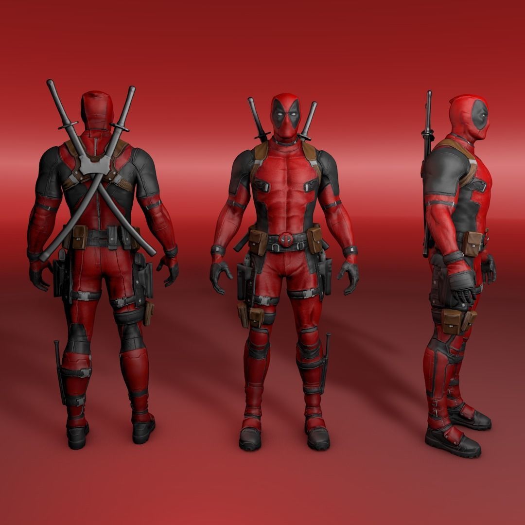 Deadpool 3d Printable STL 3D model 3D printable | CGTrader