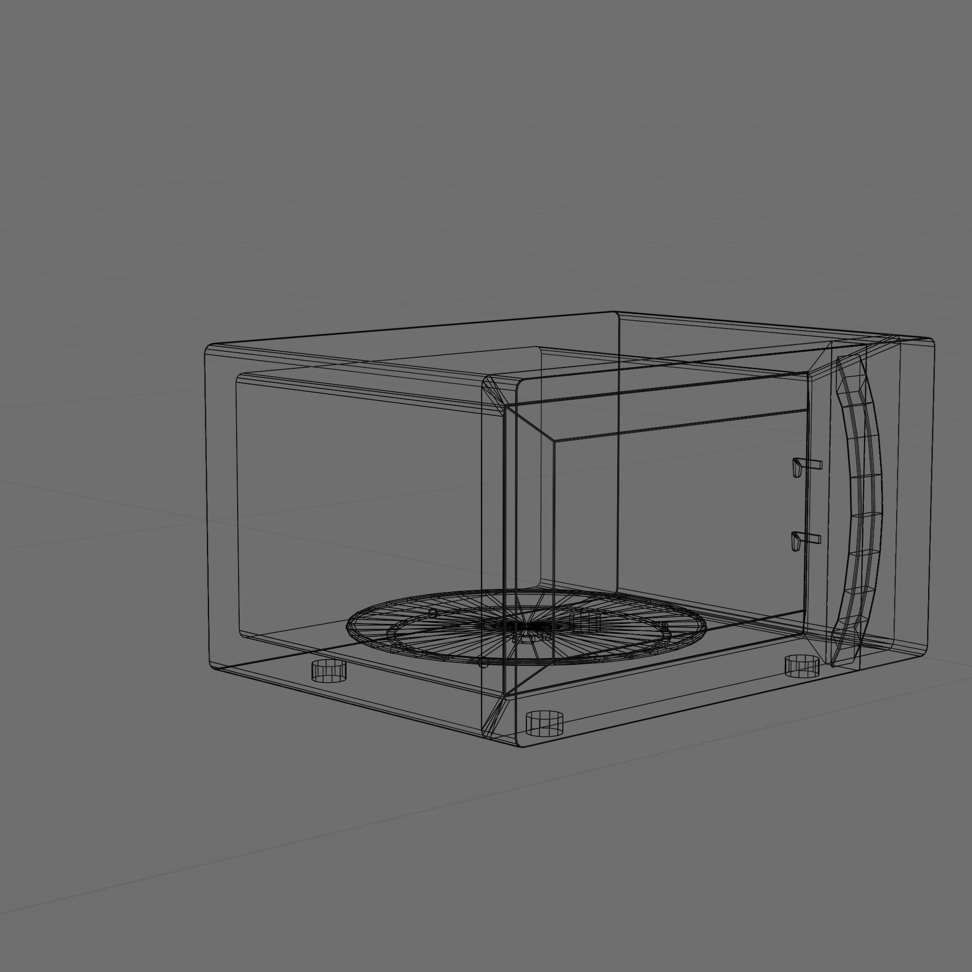 3D model Microwave Basic VR / AR / low-poly | CGTrader
