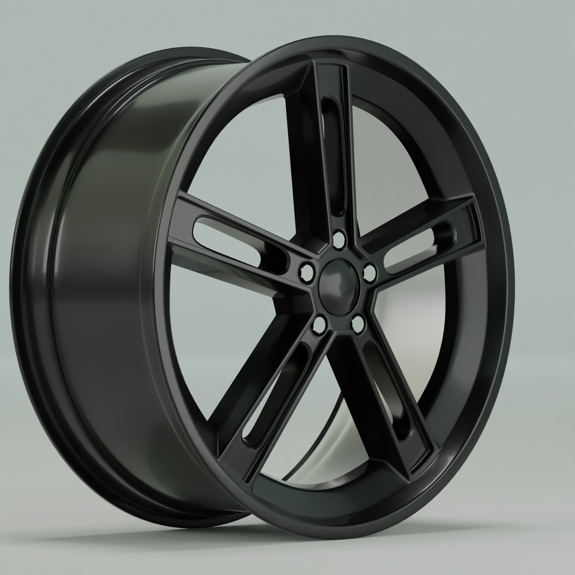 5 Spoke Car Rim 3D model | CGTrader