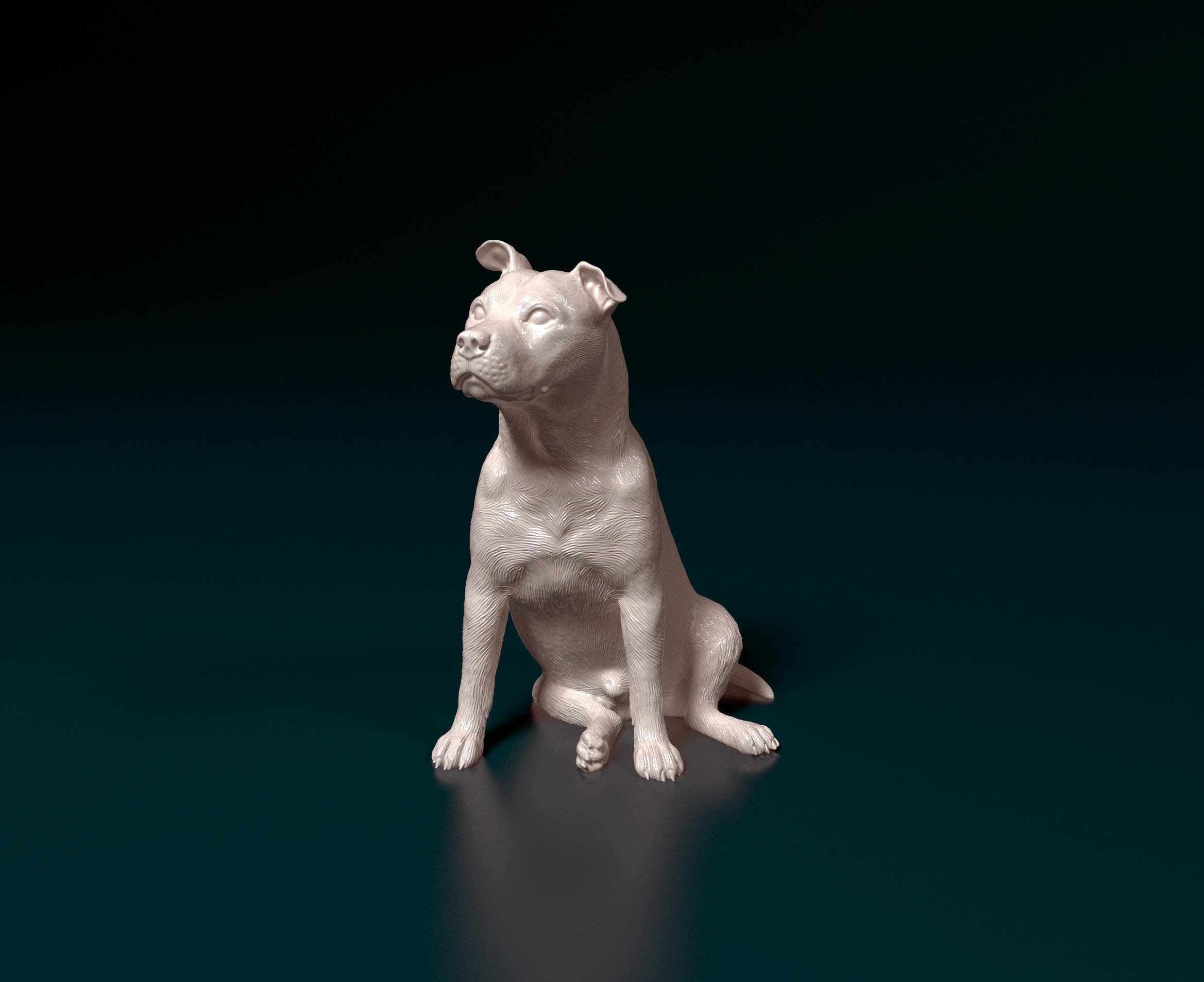Staffordshire bull terrier 07 3D model 3D printable | CGTrader