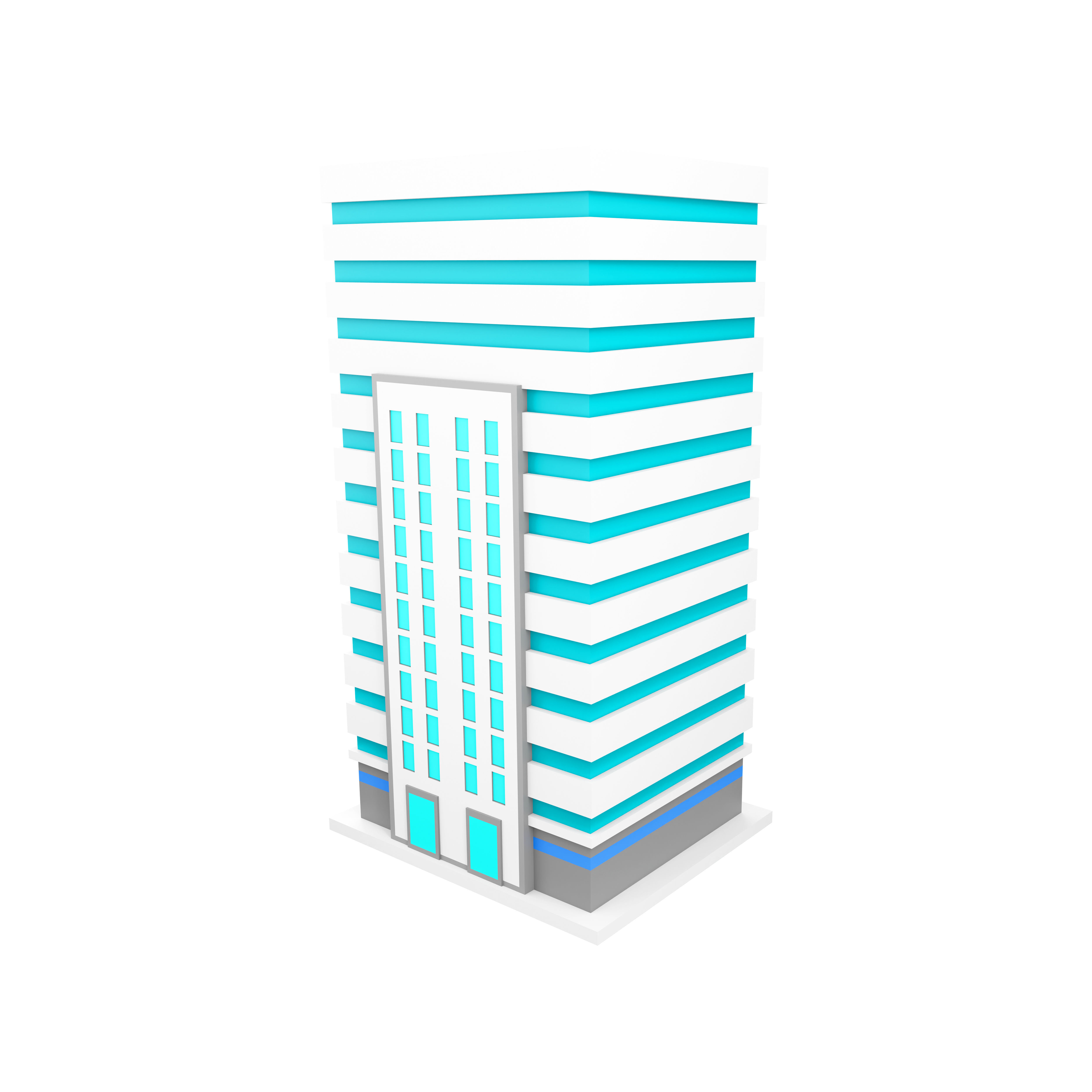 3D Single business skyscraper icon 3D model | CGTrader