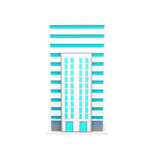 3D Single business skyscraper icon 3D model | CGTrader