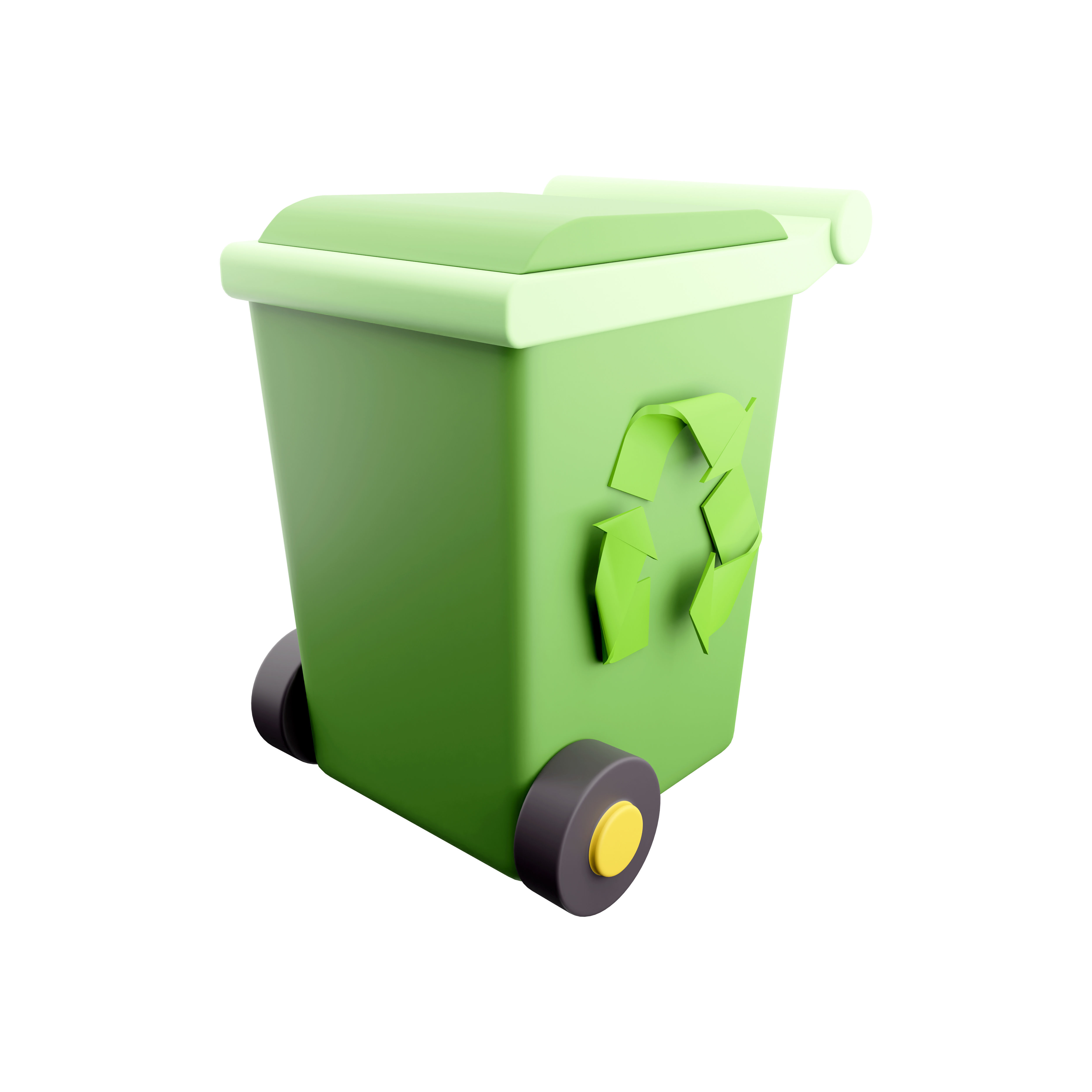 3d paper trash recycling box icon 3D model | CGTrader