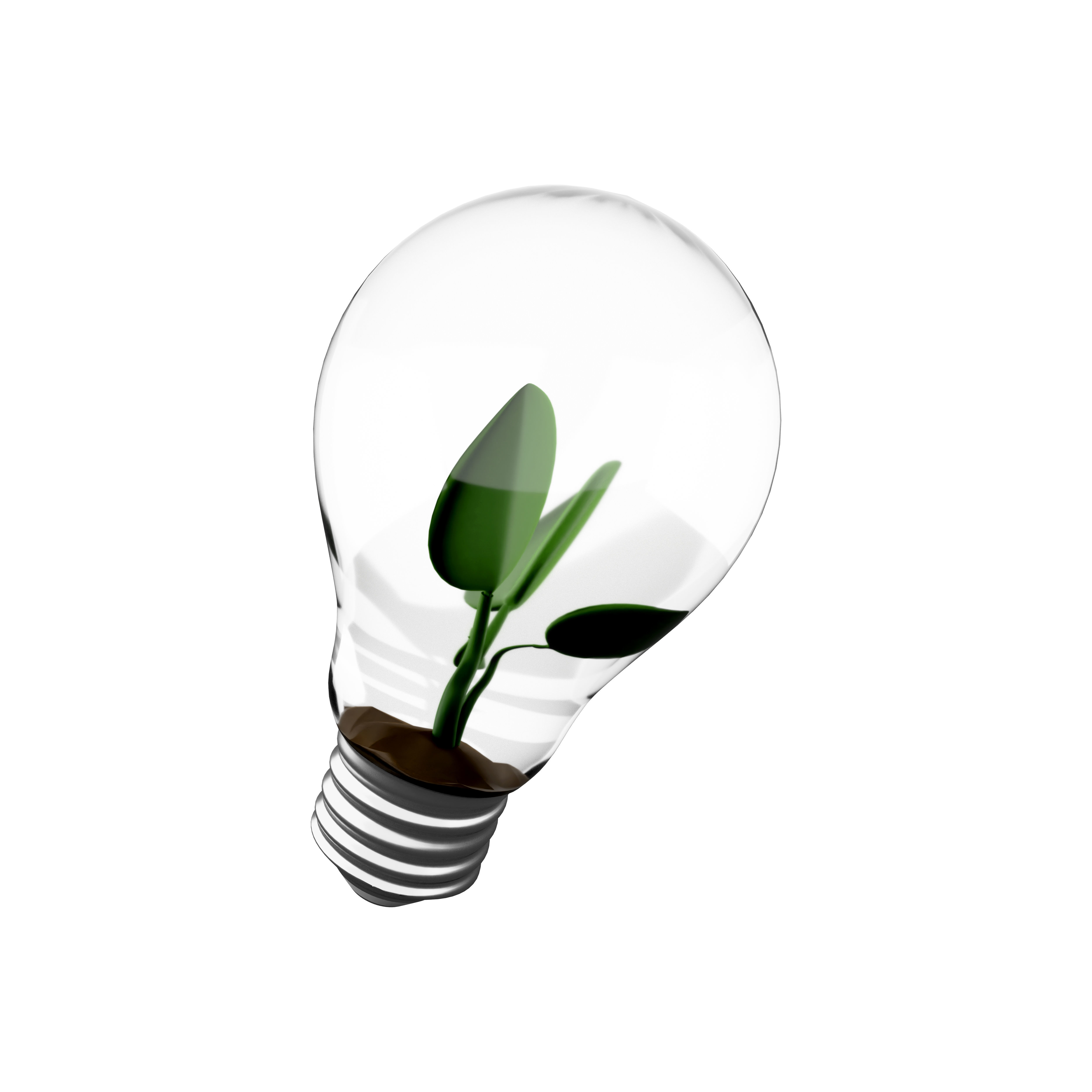 3d tree Growing in an Energy Efficient Light Bulb icon 3D model | CGTrader