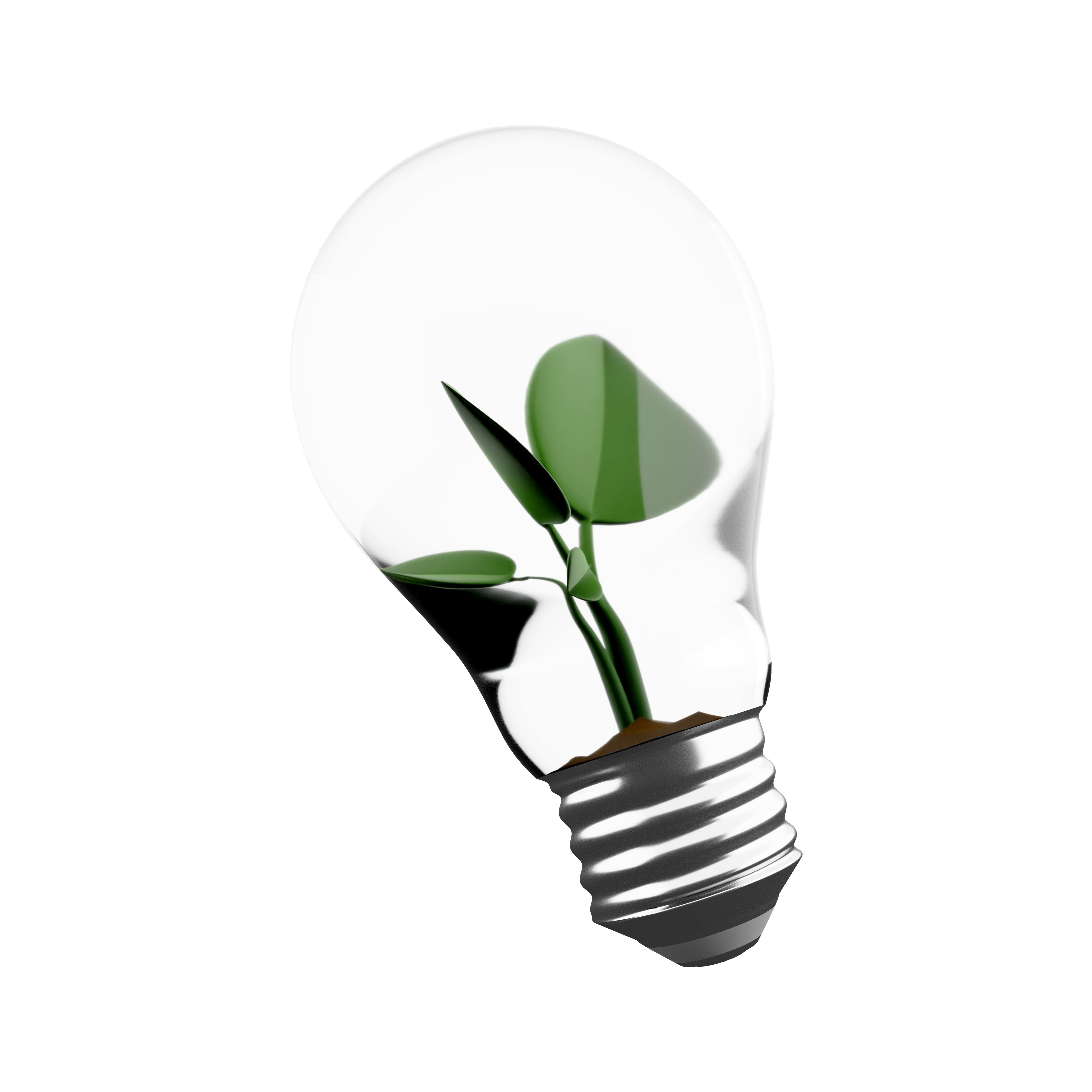 3d tree Growing in an Energy Efficient Light Bulb icon 3D model | CGTrader