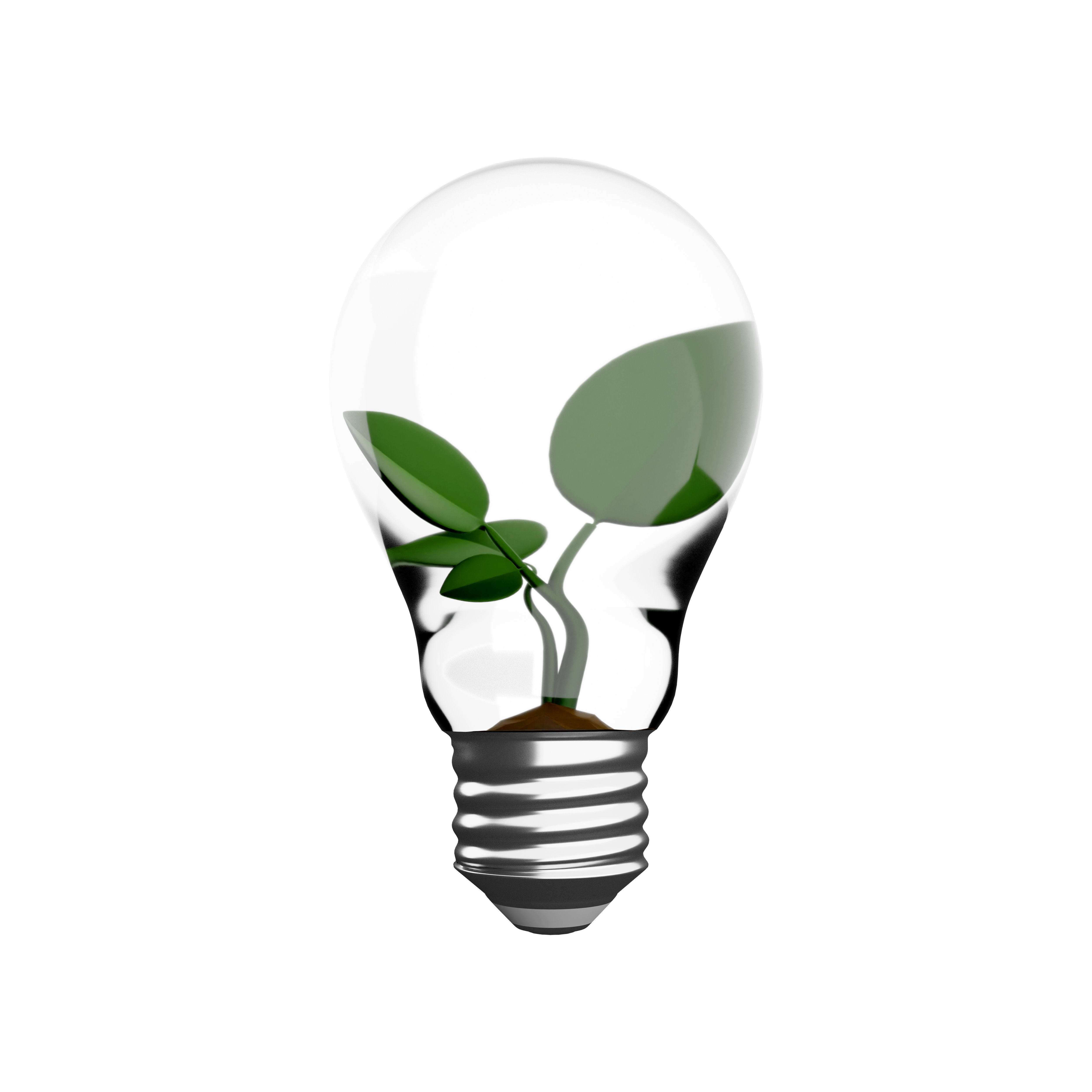 3d tree Growing in an Energy Efficient Light Bulb icon 3D model | CGTrader