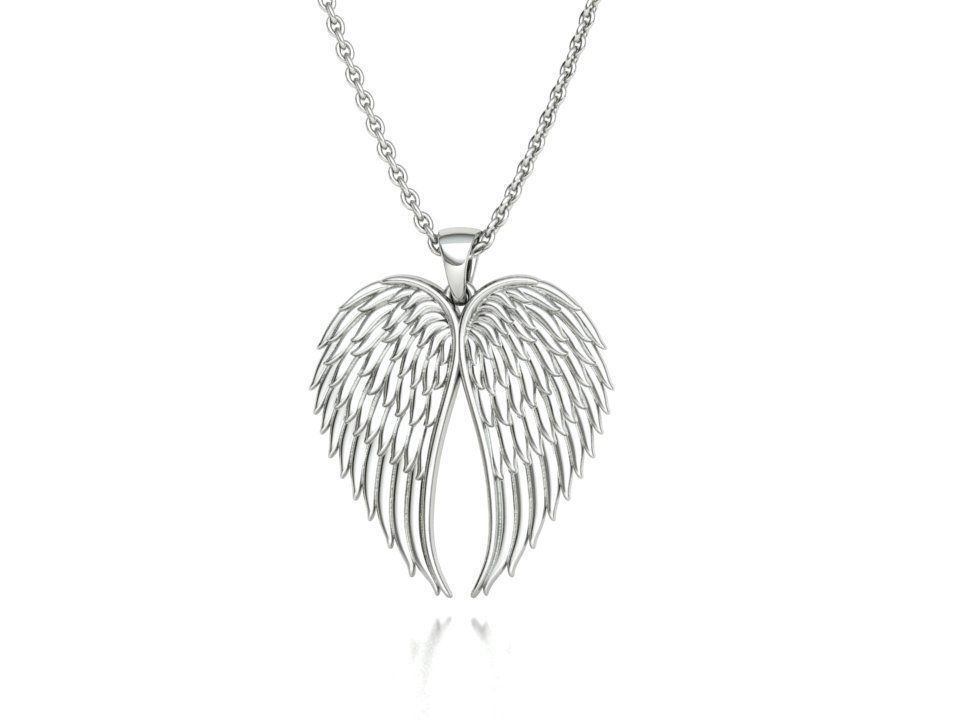 Angel Wings Printable Necklace 3dmodel 30mm length 3D model 3D ...