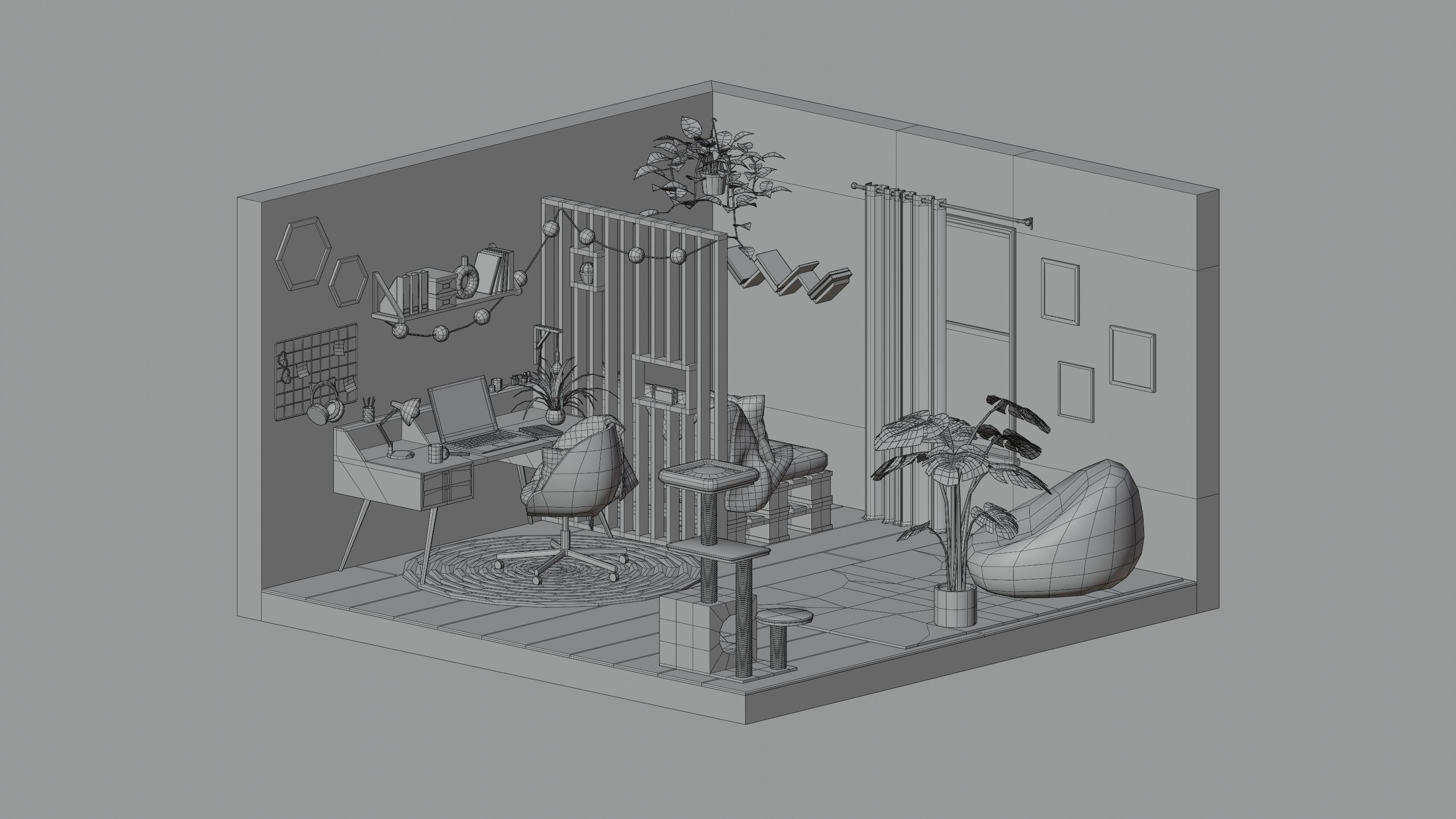 3D model Workspace VR / AR / low-poly | CGTrader