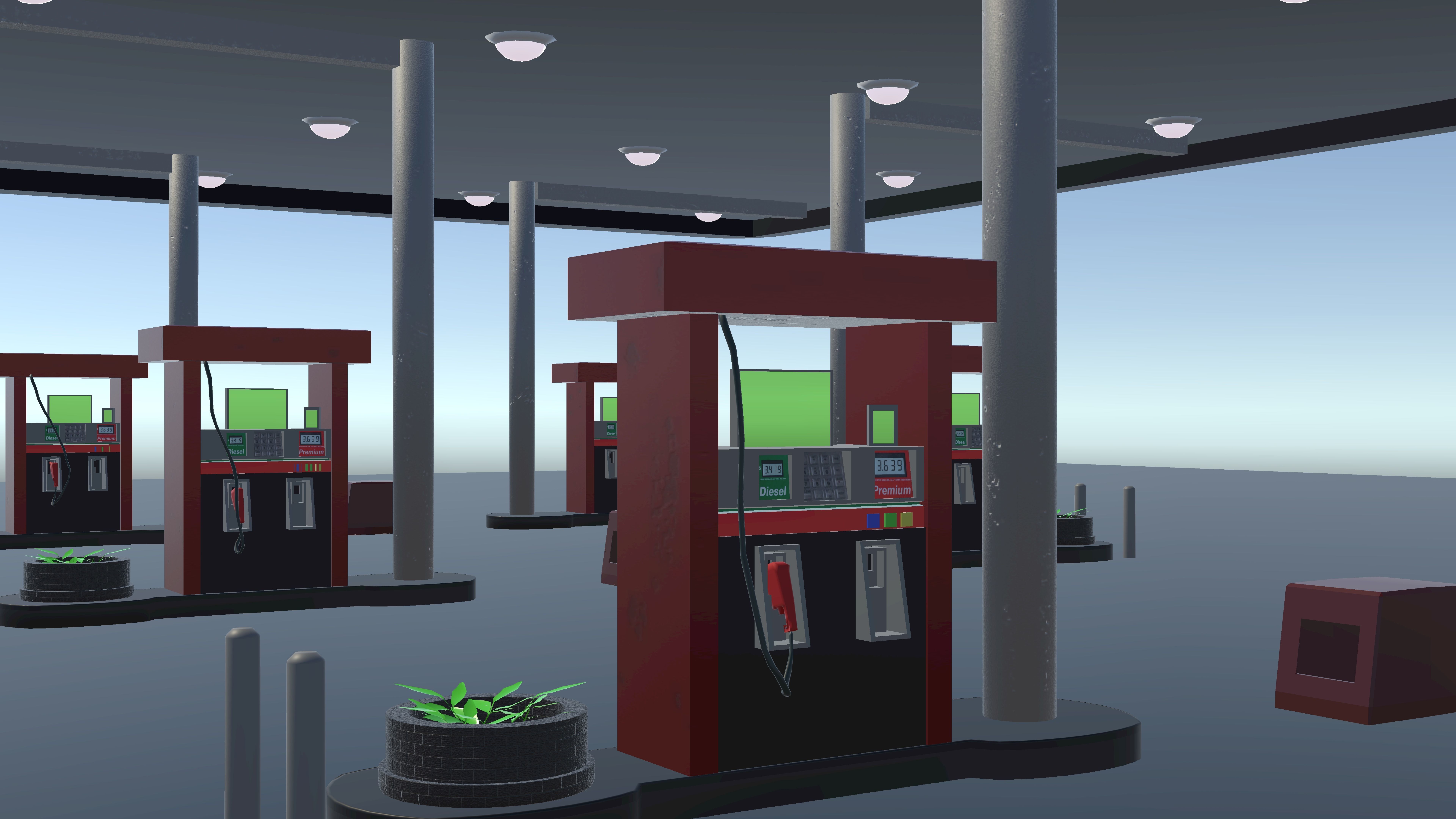 Gas Station free VR / AR / low-poly 3D model | CGTrader