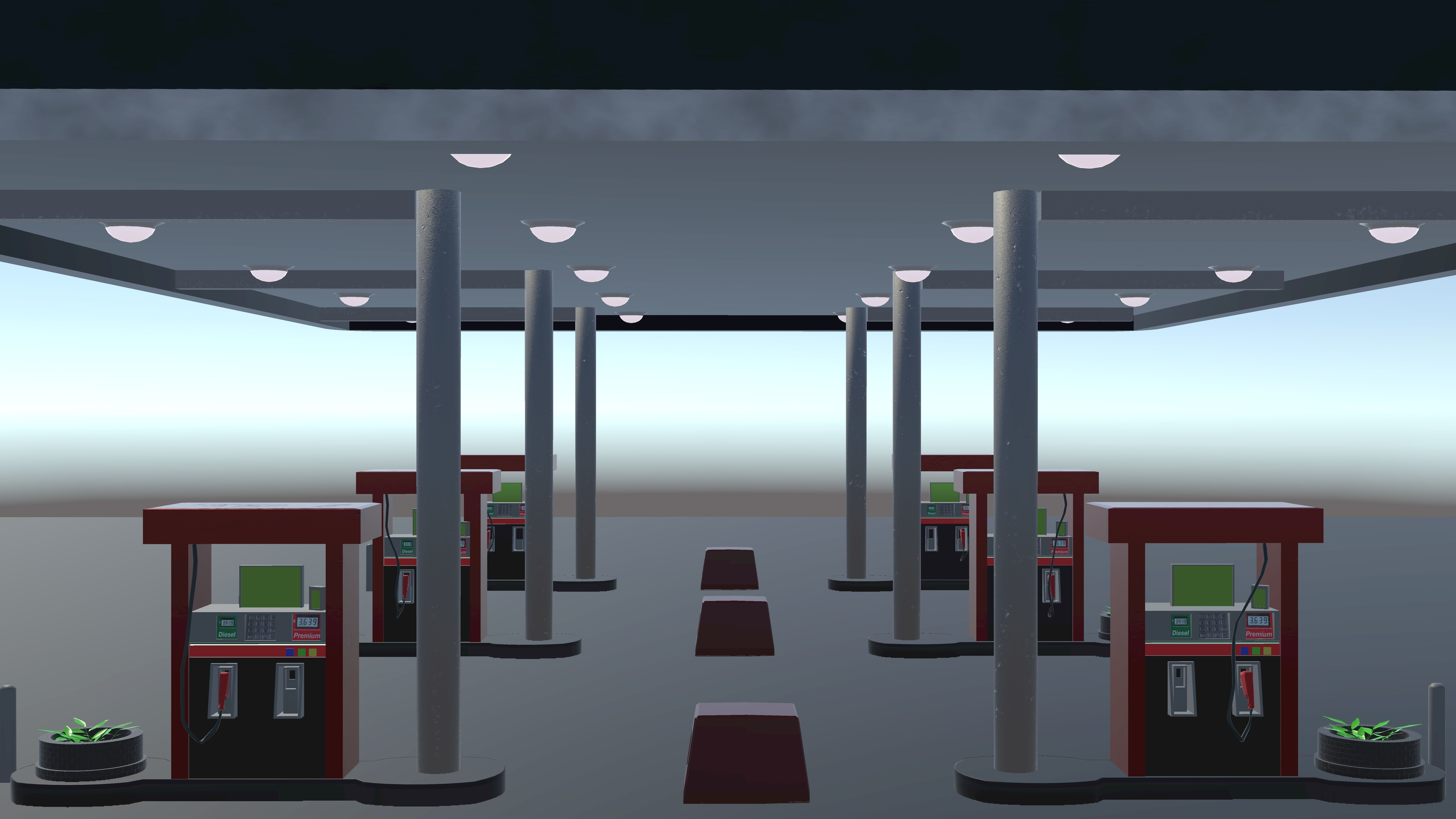 Gas Station free VR / AR / low-poly 3D model | CGTrader