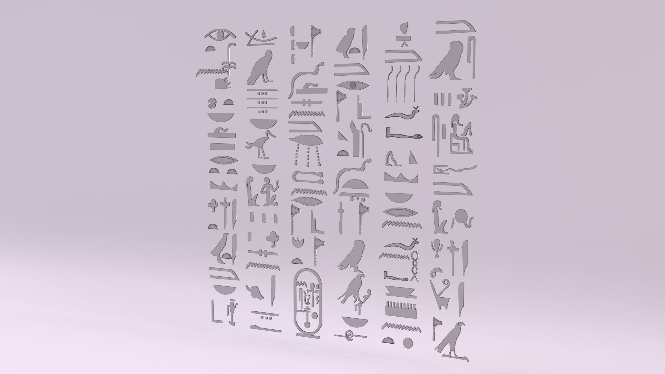 3D model Egyptian Symbols - 008 VR / AR / low-poly | CGTrader