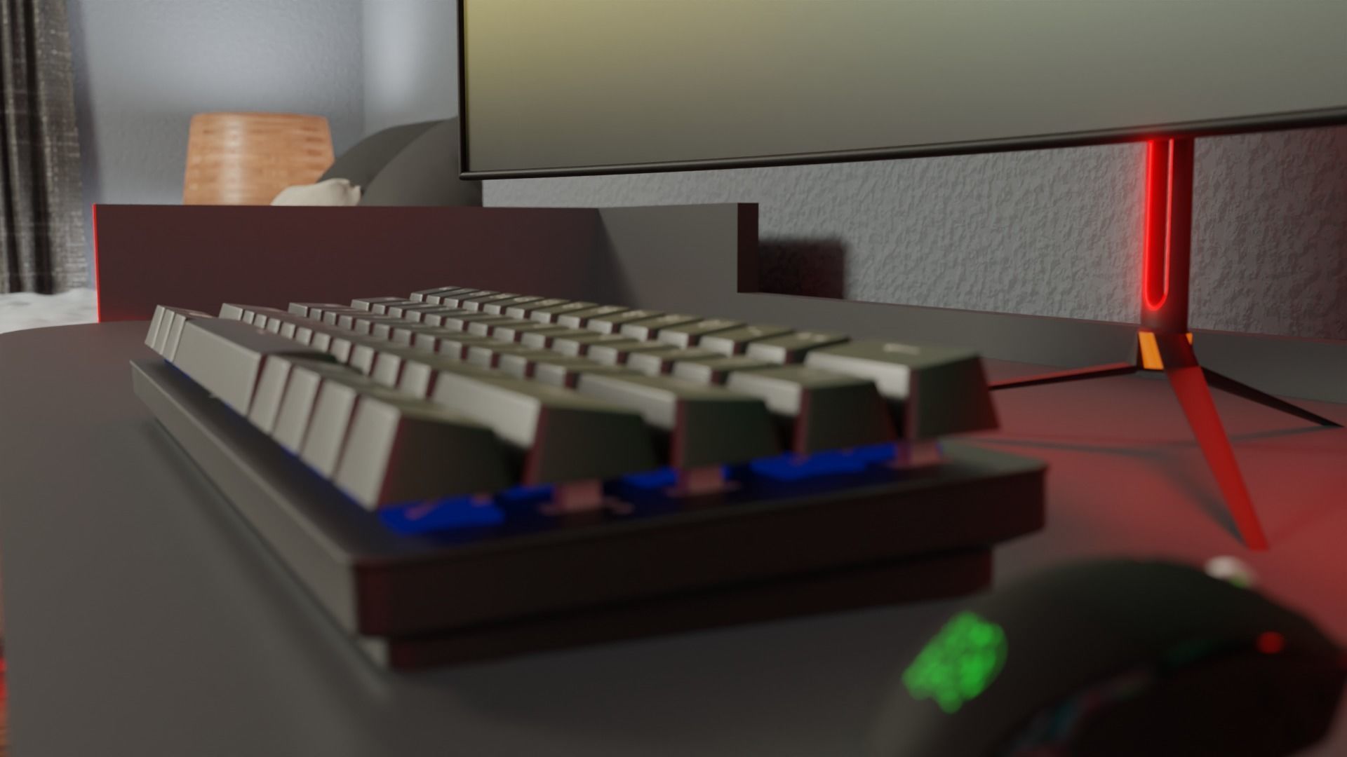 Gaming Room Realistic Render 3D model animated rigged | CGTrader