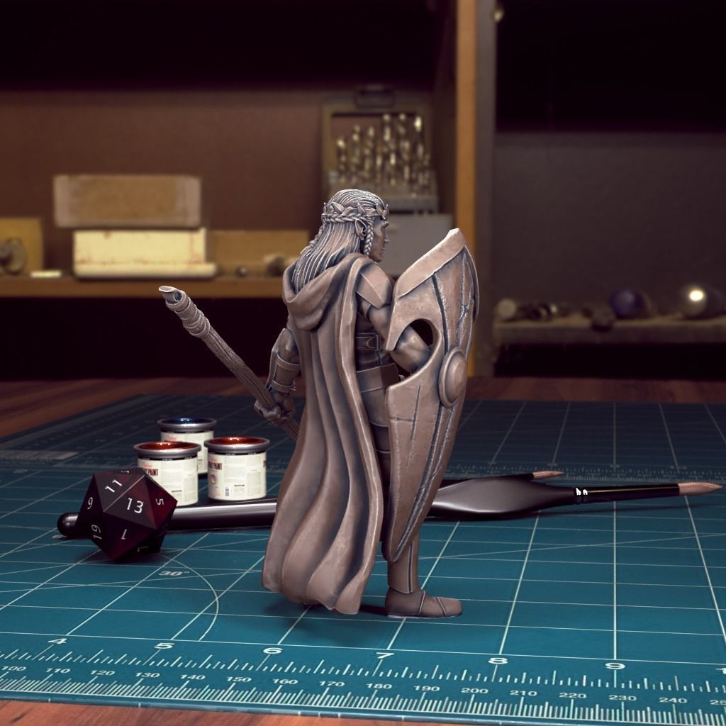 DND Heroes - Male Elf Fighter - Pre-Supported 3D model 3D printable ...