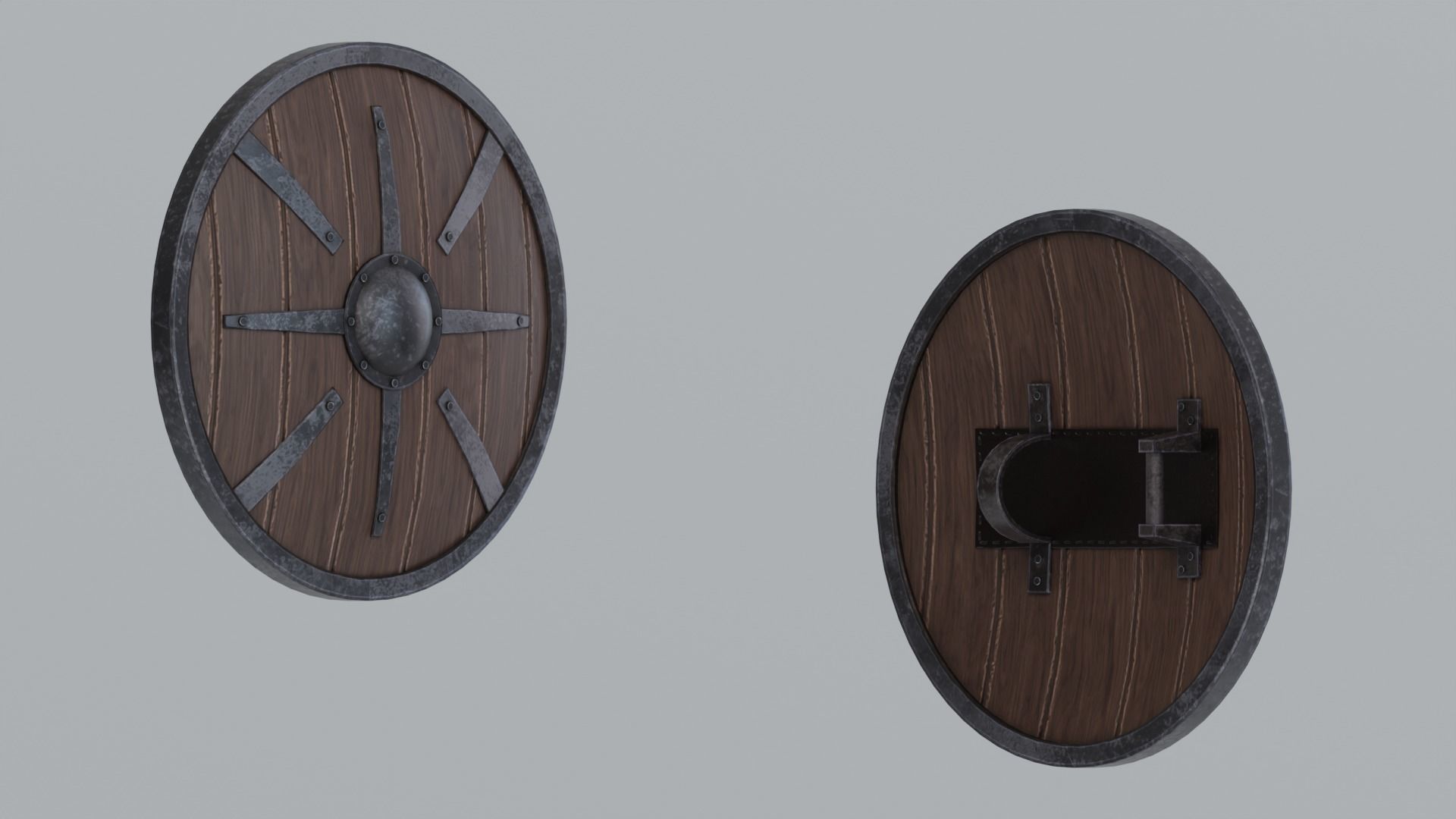 Medieval round wooden shield free VR / AR / low-poly 3D model | CGTrader
