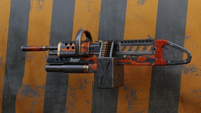 Kac heavy machine gun 3D model | CGTrader