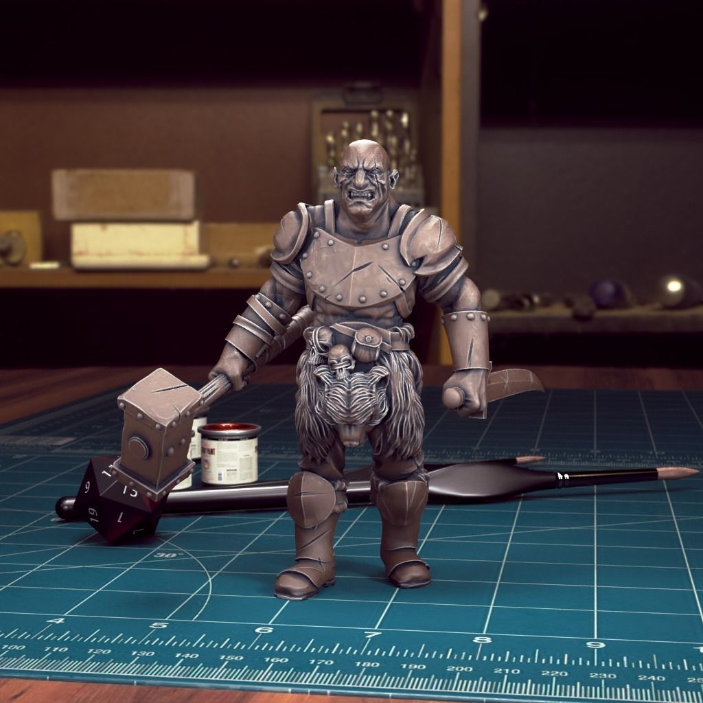 DND Heroes - Goliath Fighters - Pre-Supported 3D model 3D printable ...
