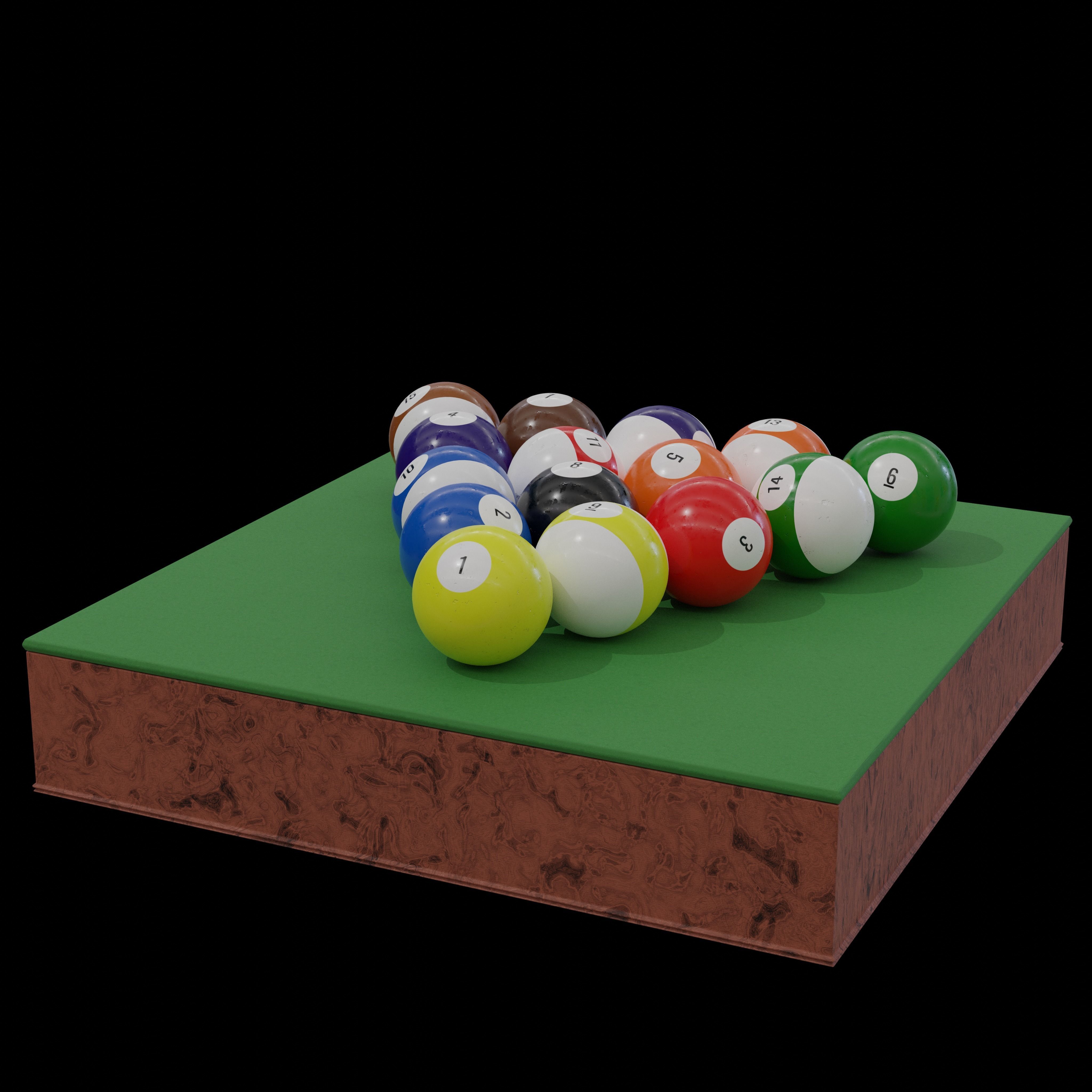 Detailed Pool Ball Set free 3D model | CGTrader