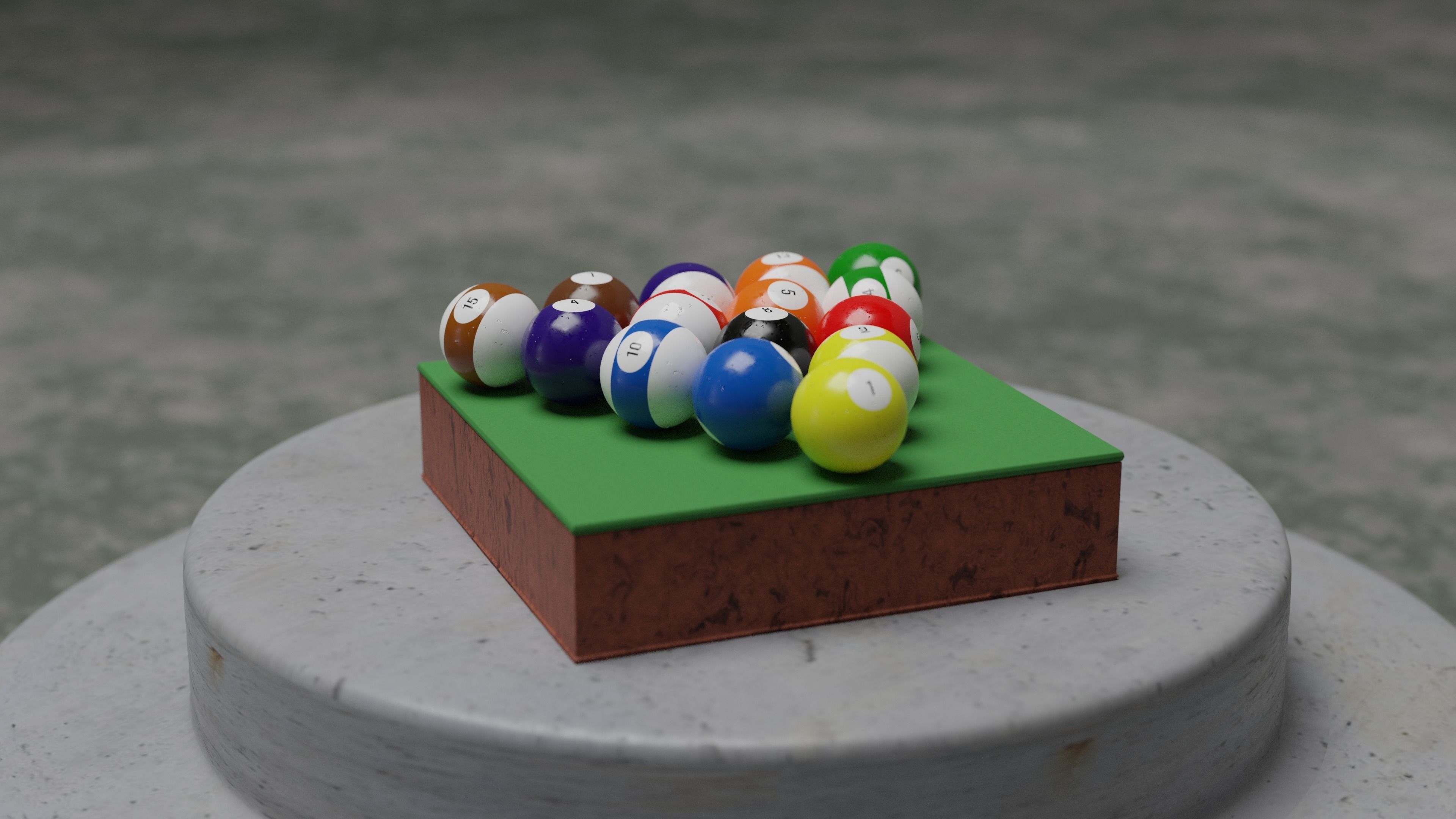 Detailed Pool Ball Set free 3D model | CGTrader