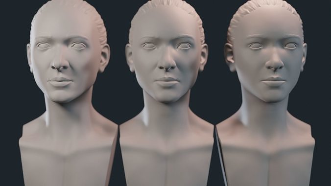 Female Heads 3D model | CGTrader