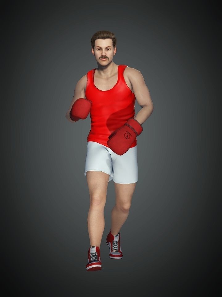 3D model Boxer human model fbx VR / AR / low-poly | CGTrader