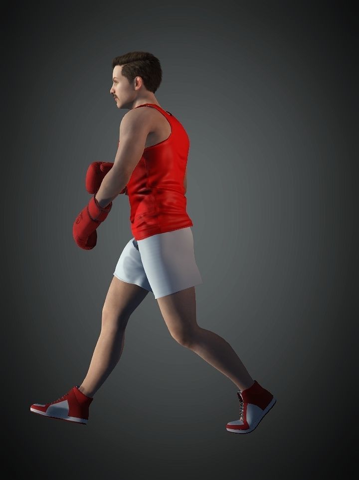 3D model Boxer human model fbx VR / AR / low-poly | CGTrader