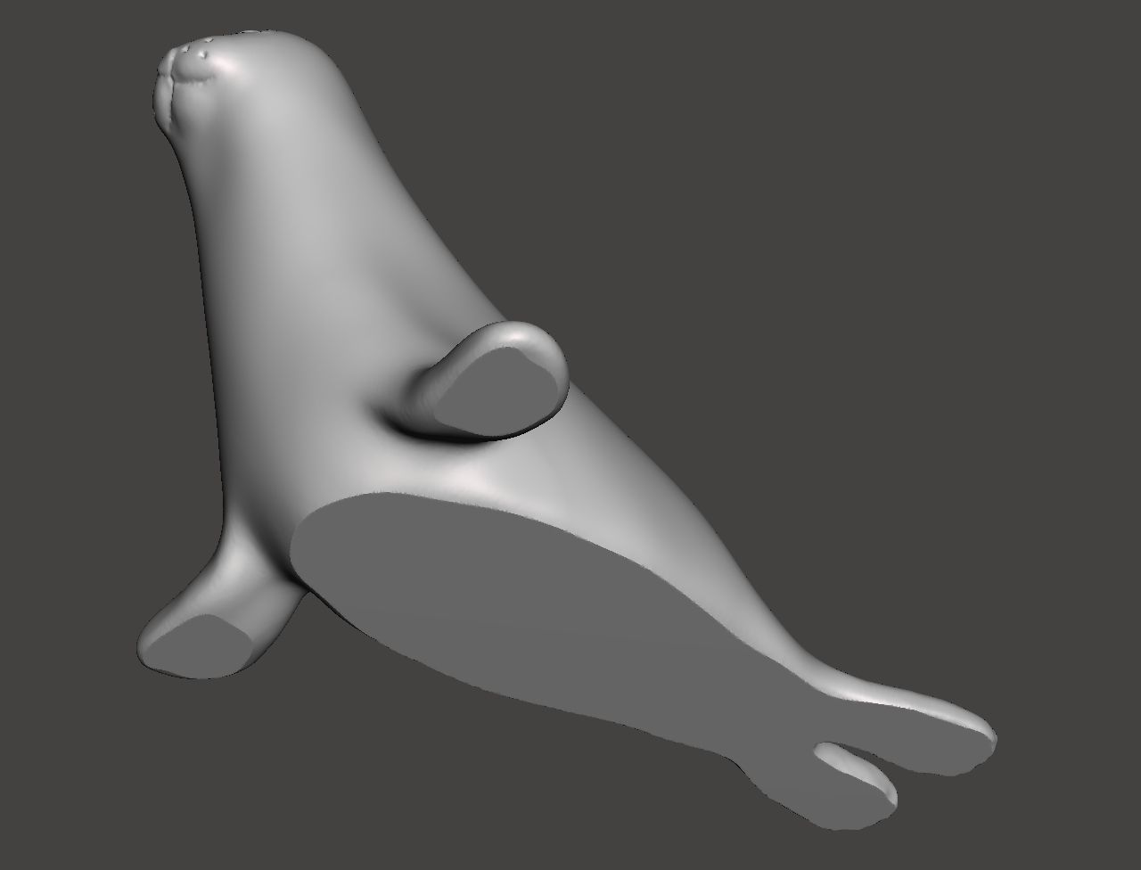 Cute seal 3D model 3D printable | CGTrader