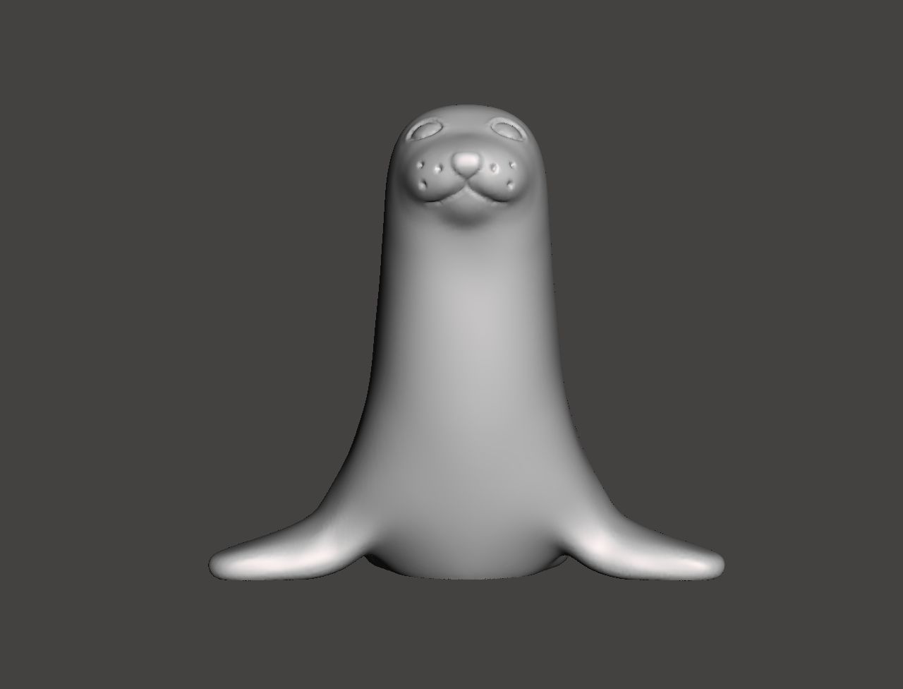 Cute seal 3D model 3D printable | CGTrader