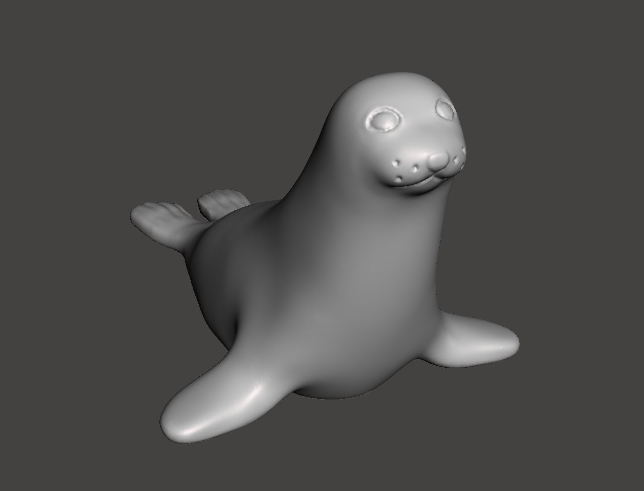 Cute seal 3D model 3D printable | CGTrader
