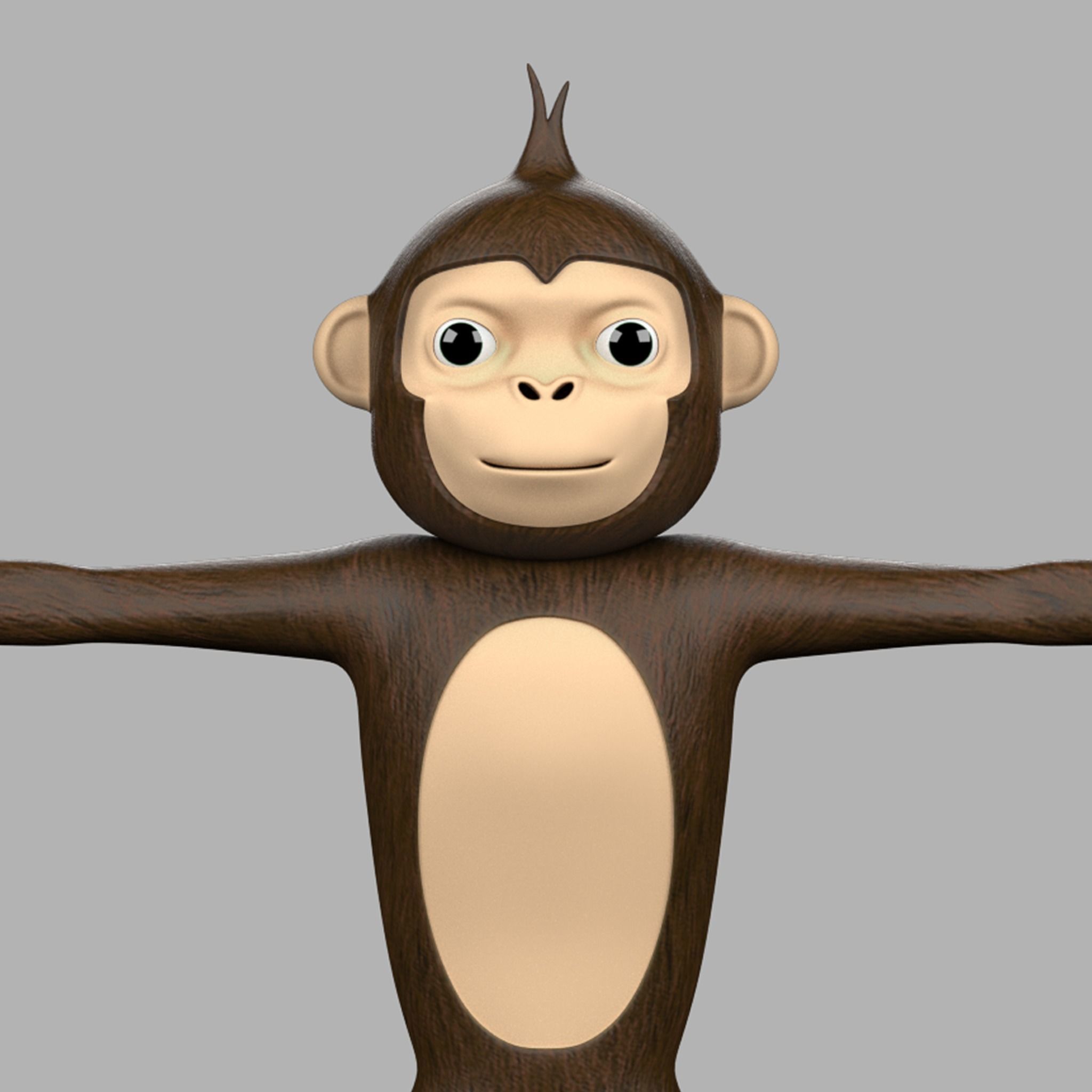 3D model Monkey VR / AR / low-poly | CGTrader