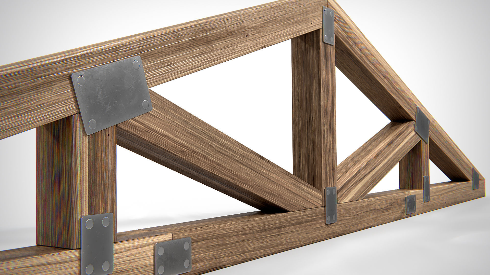 3D model Wooden Truss Howe PBR VR / AR / low-poly | CGTrader