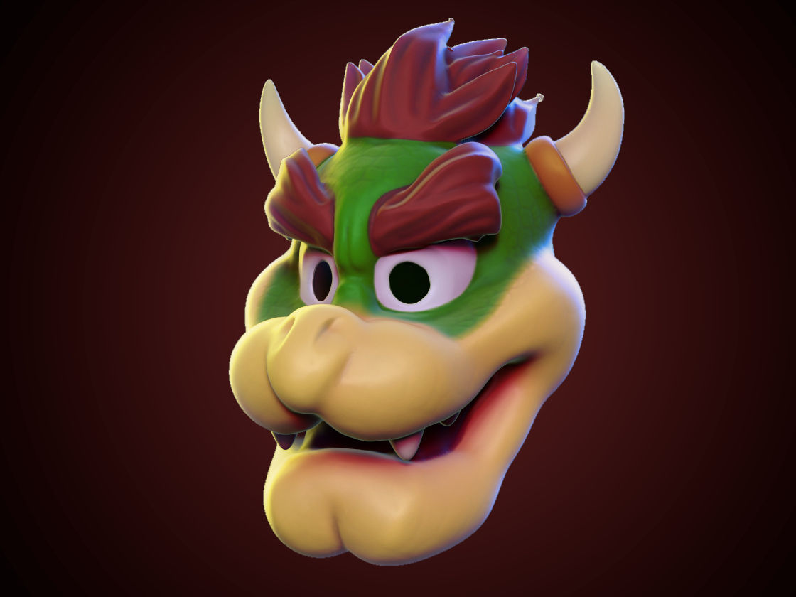 Bowser Mask 3D model 3D printable | CGTrader