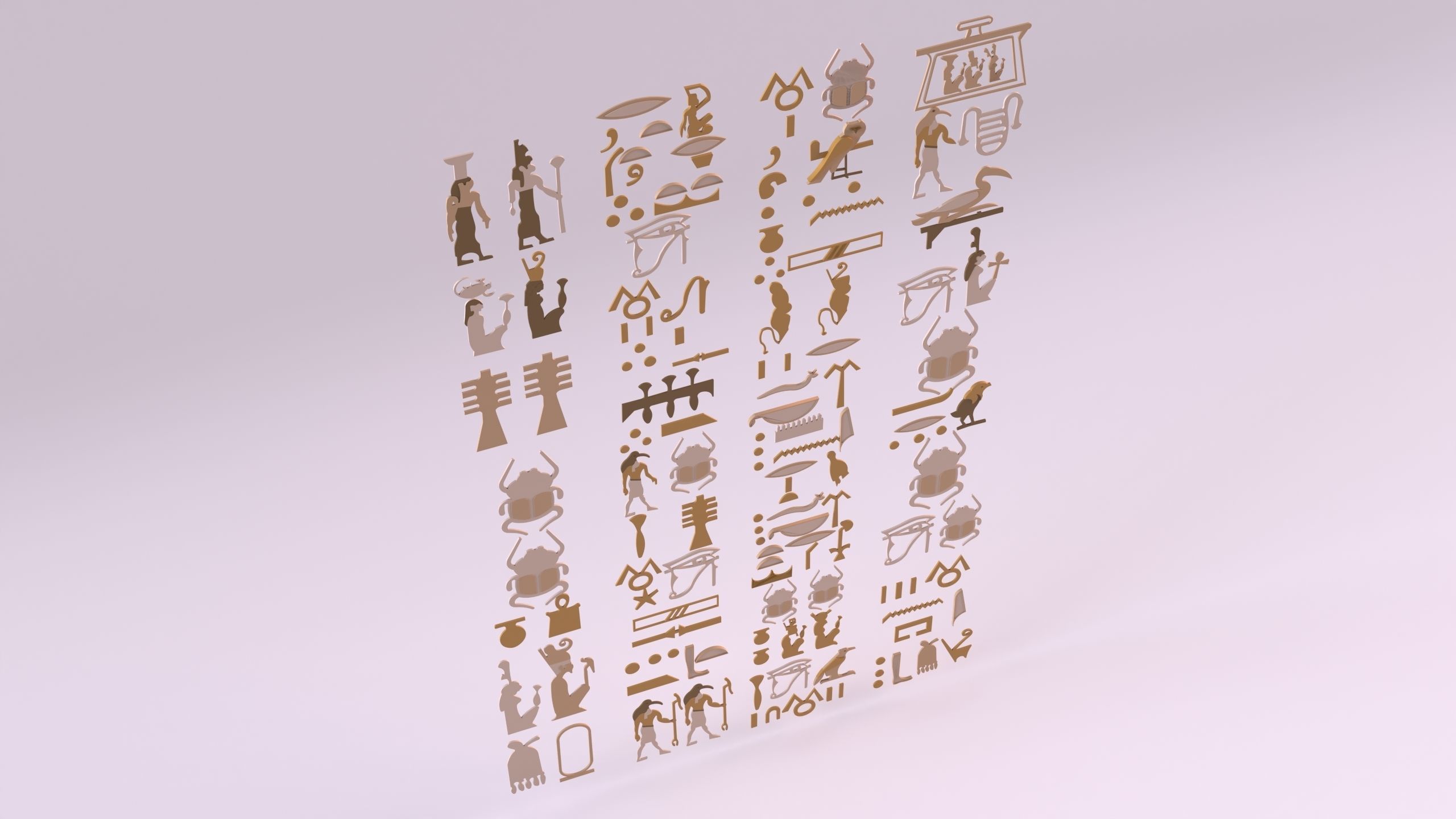 3D model Egyptian Symbols - 009 VR / AR / low-poly | CGTrader