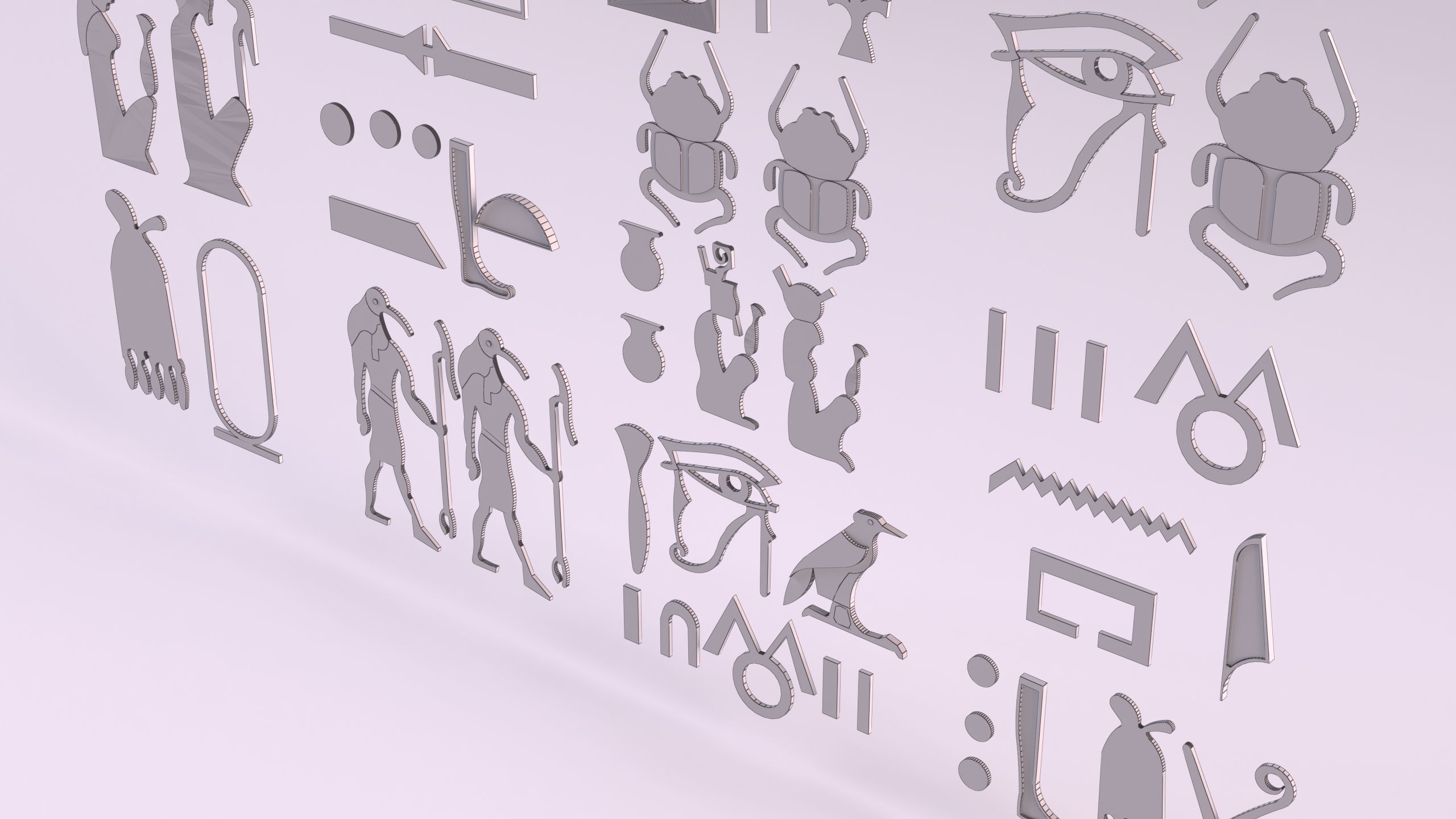 3D model Egyptian Symbols - 009 VR / AR / low-poly | CGTrader