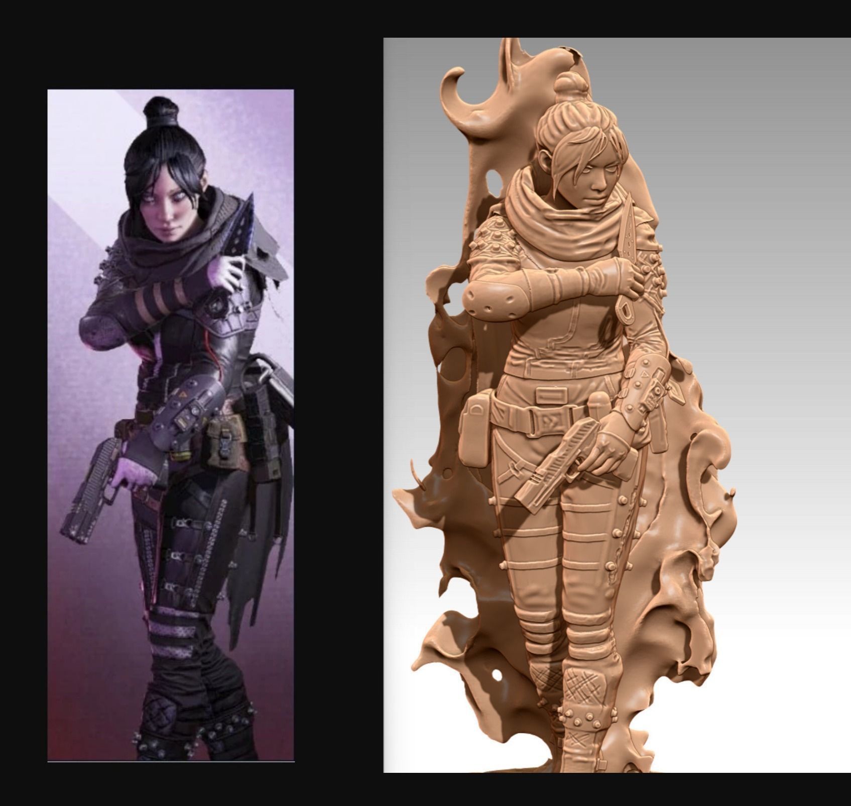 Apex Legends Wraith 3D print OBJ STL 3D model 3D printable | CGTrader