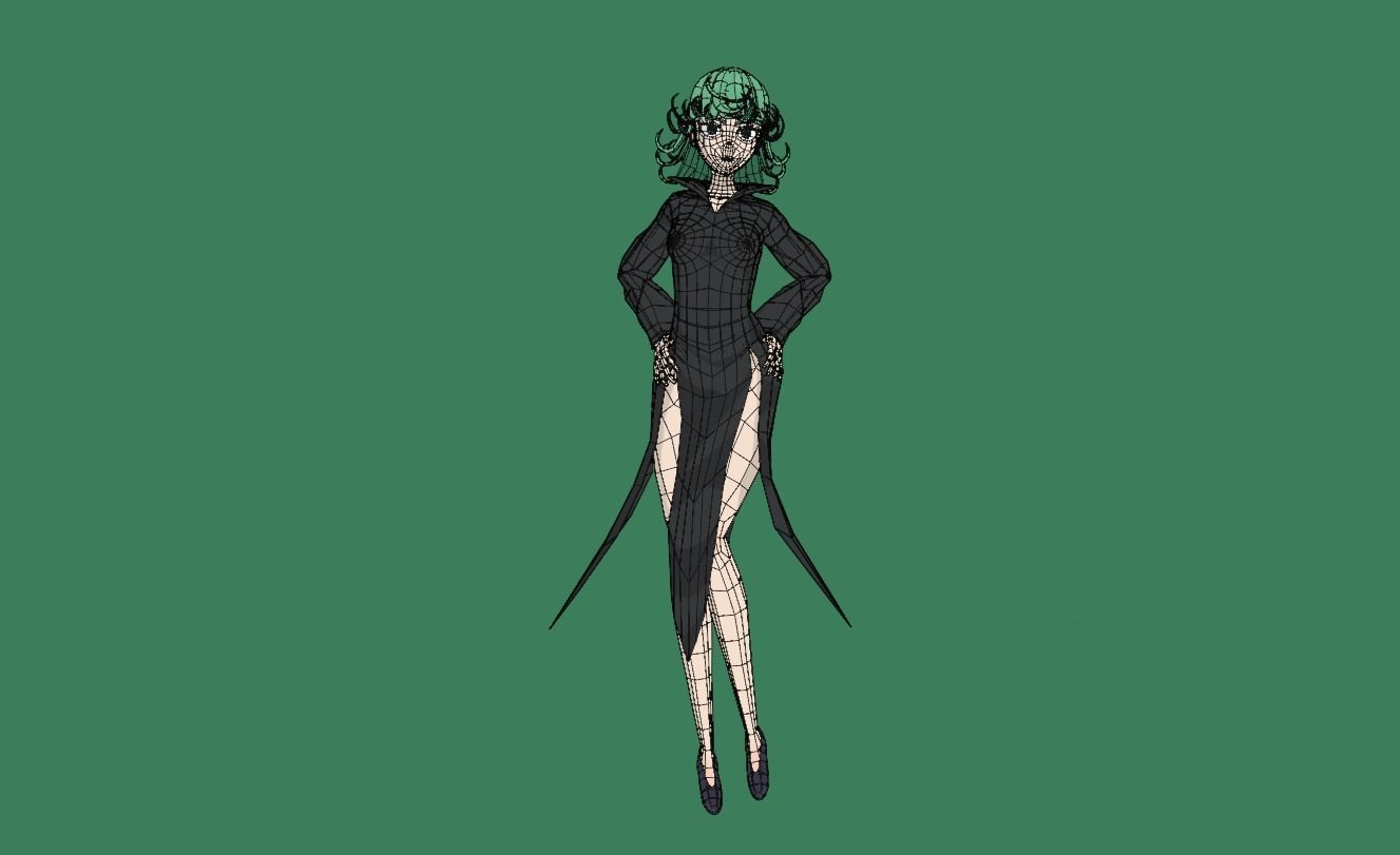 Tatsumaki - One Punch Man 3D model rigged | CGTrader