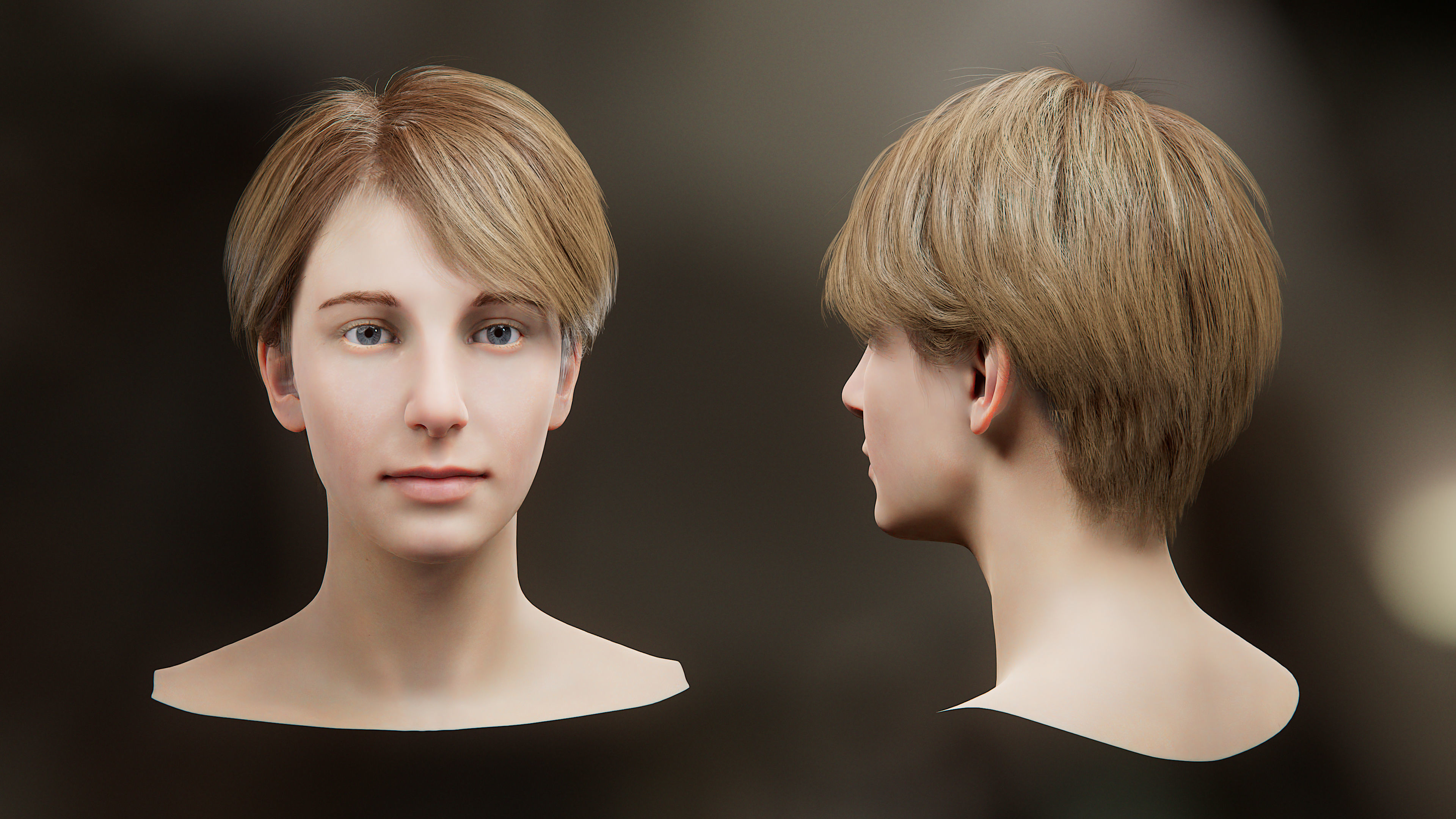 10 Hair Card Hairstyles VFX Grace 3D model | CGTrader