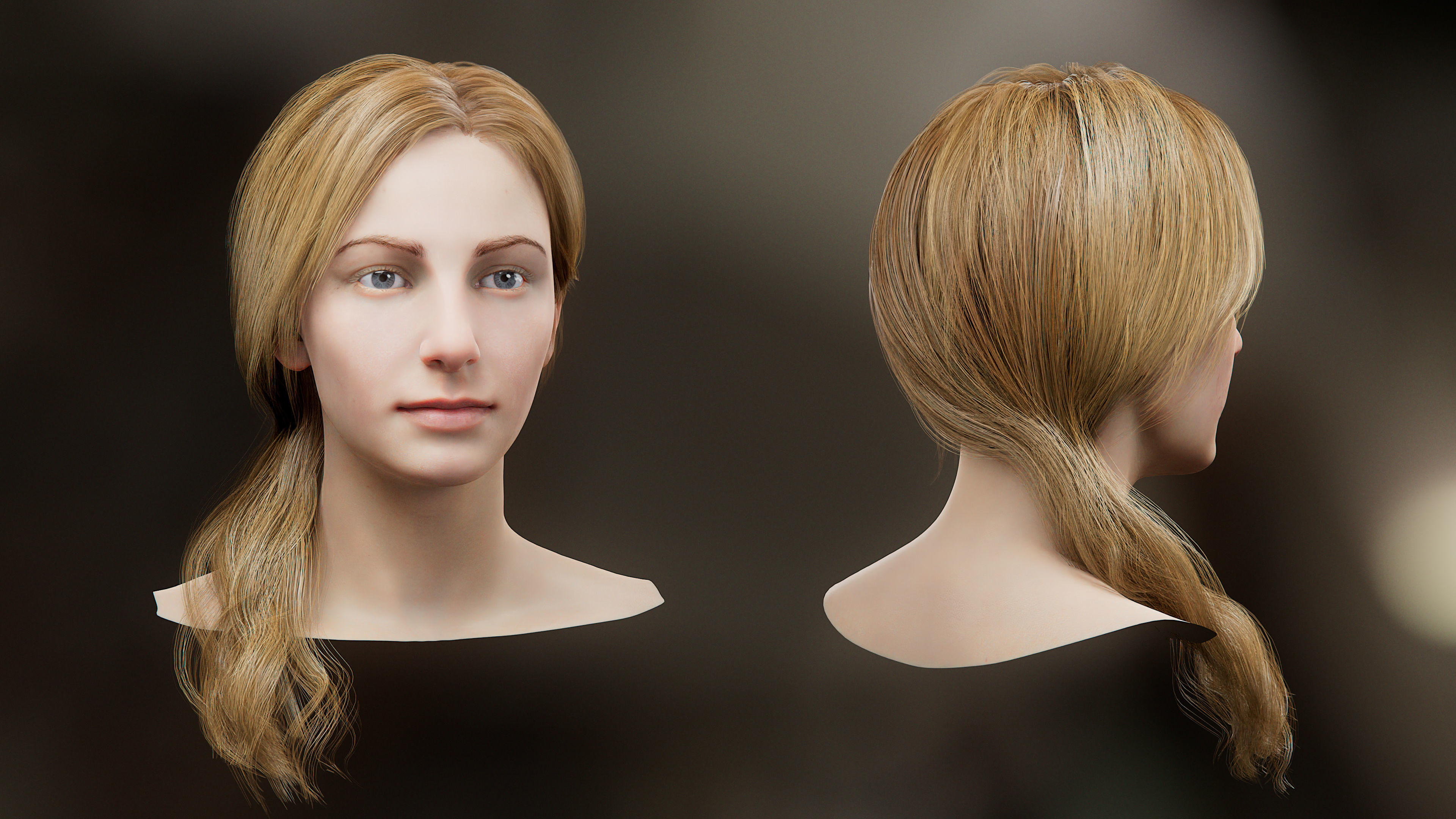 10 Hair Card Hairstyles VFX Grace 3D model | CGTrader