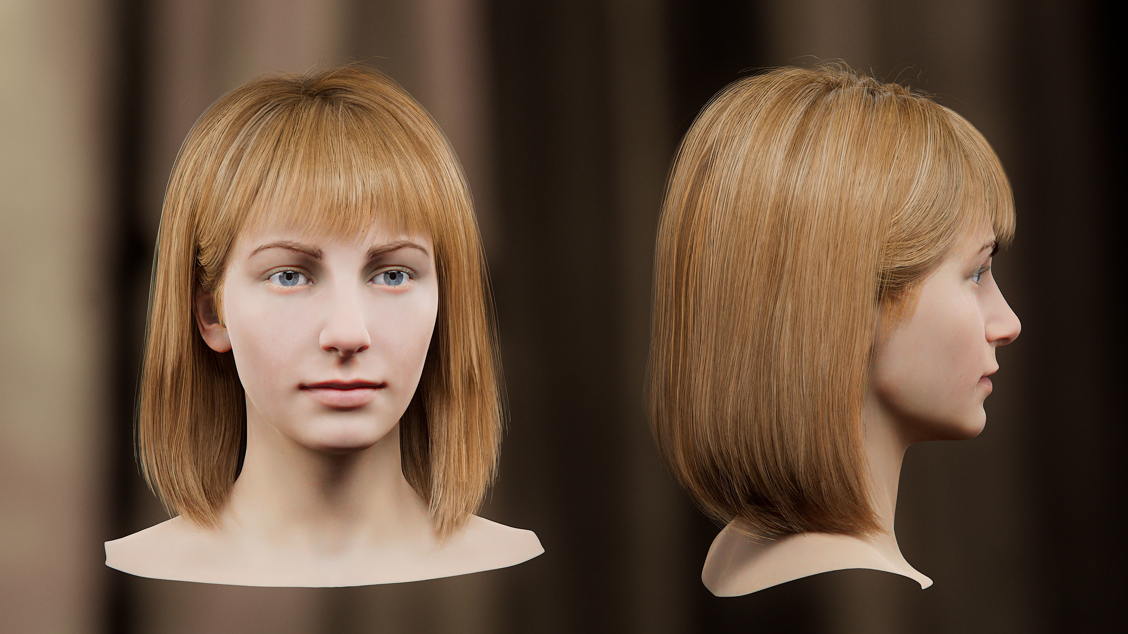 10 Hair Card Hairstyles VFX Grace 3D model | CGTrader