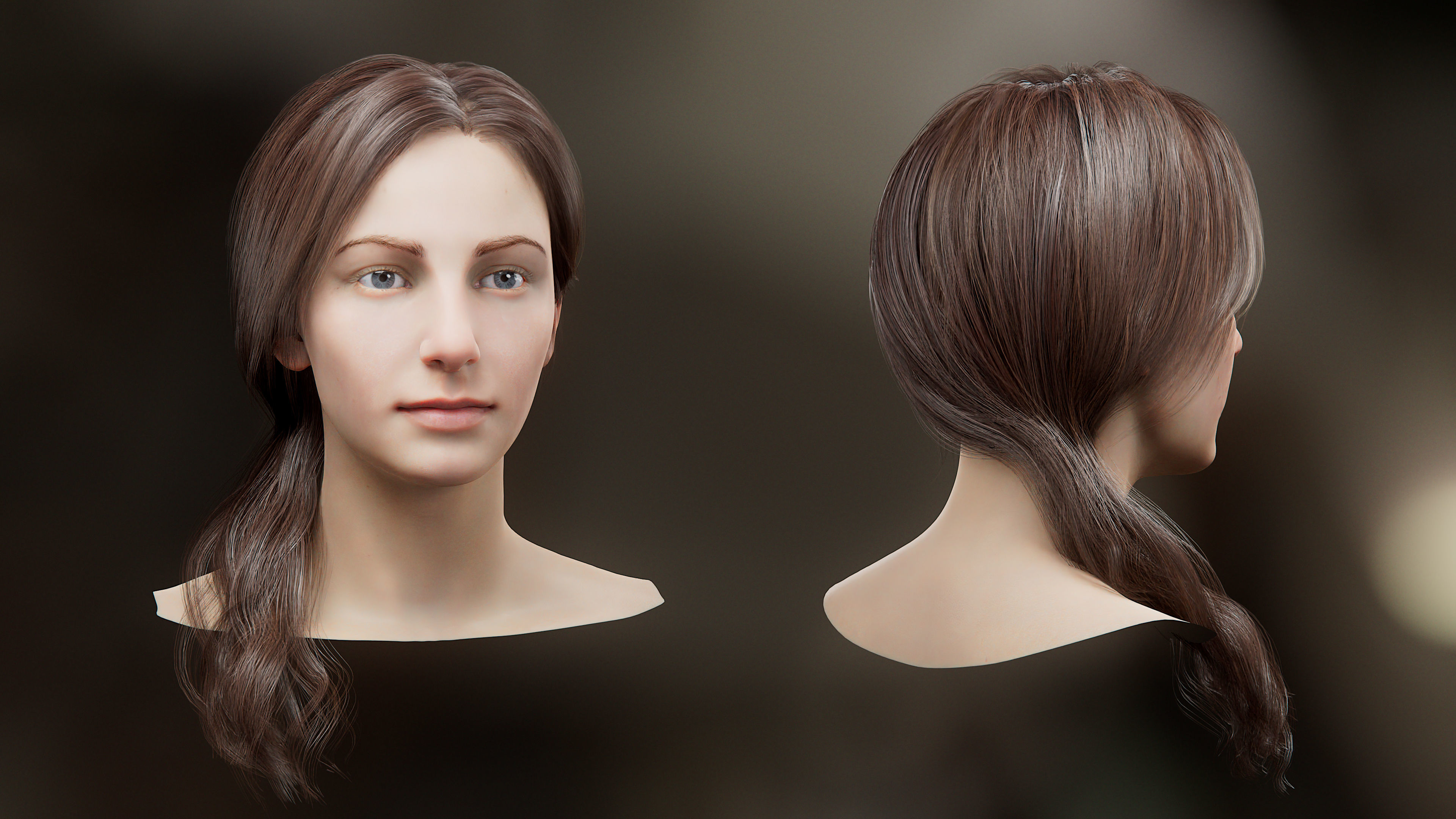 10 Hair Card Hairstyles VFX Grace 3D model | CGTrader