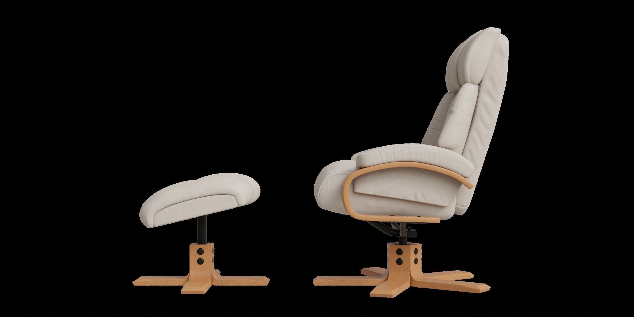 Nice Luxury Real Leather Recliner Chair Dimensions 3D model | CGTrader